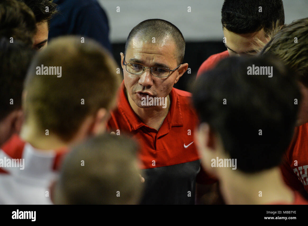Ann Arbor, Michigan, USA. 6th Apr, 2018. The Ohio State Buckeye Head ...