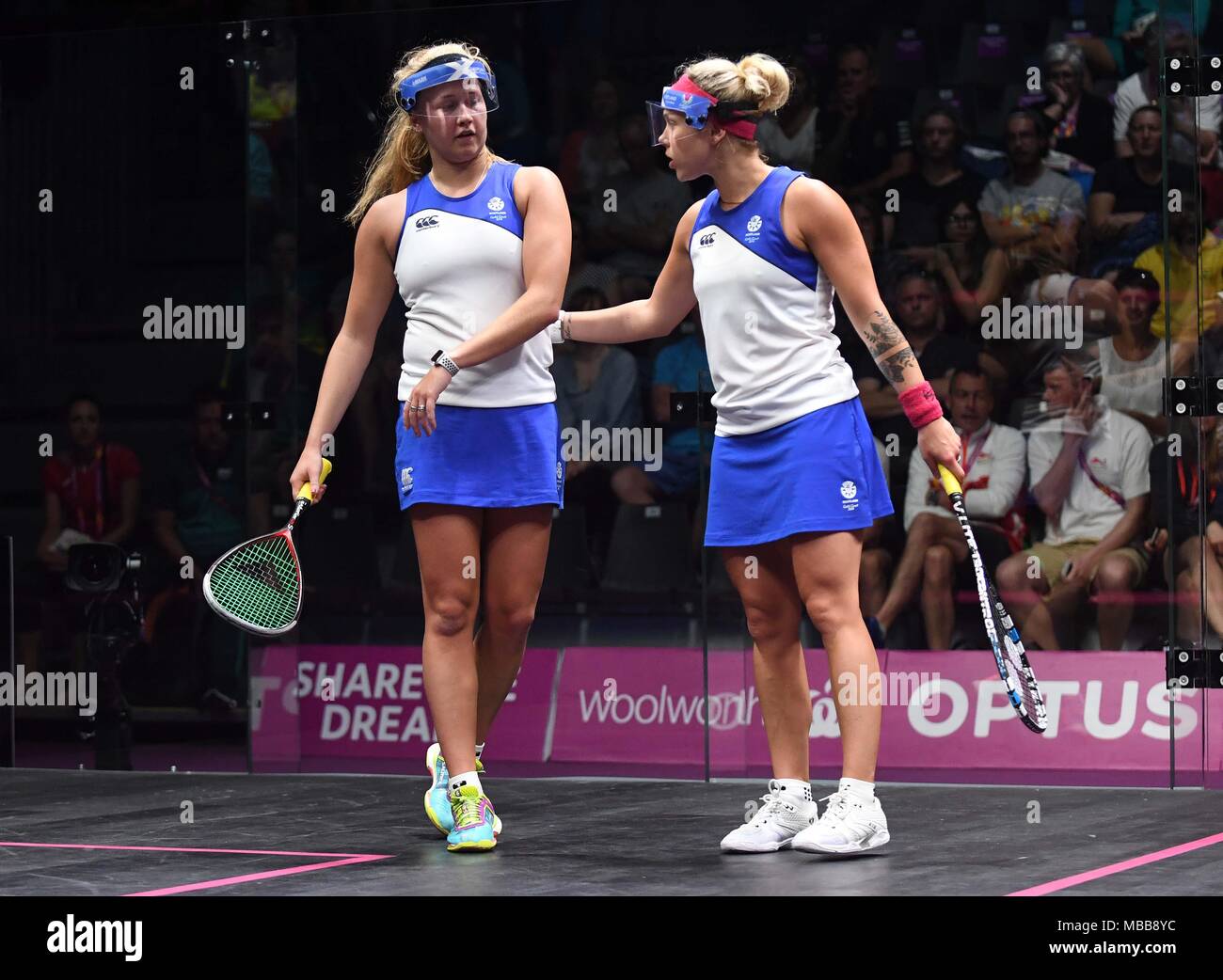 Queensland, Australia. 10th Apr, 2018. Alison THOMSON (SCO, left) and ...