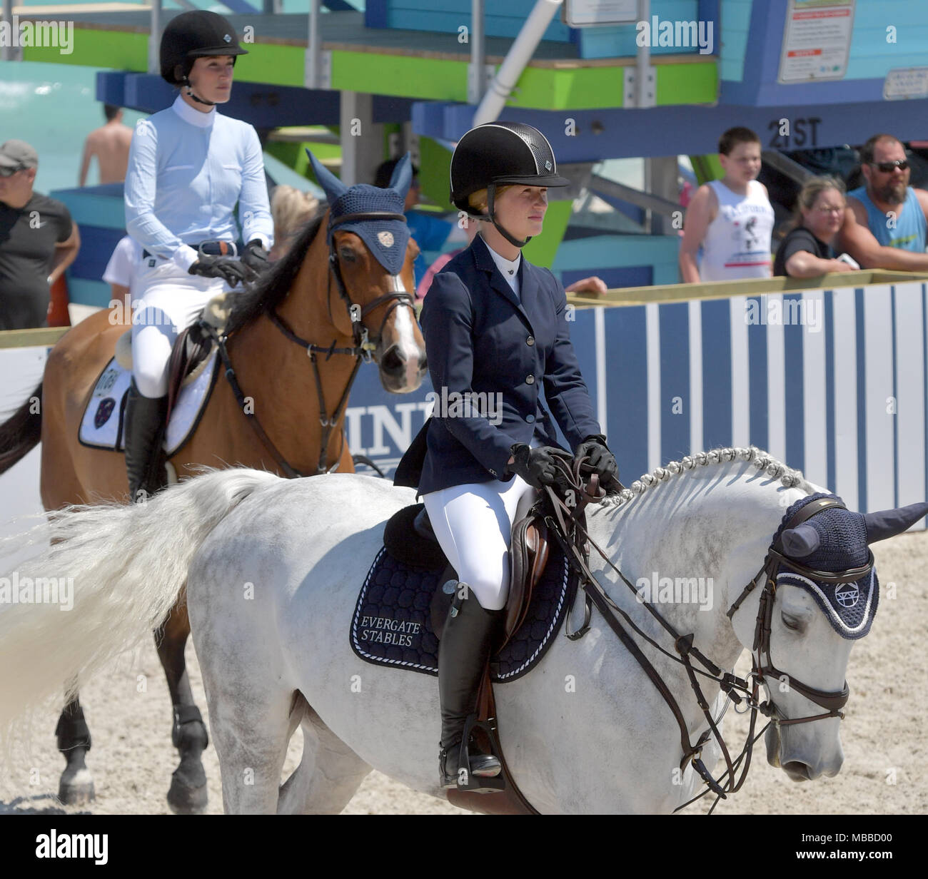 MIAMI BEACH, FL - APRIL 07: Jessica Rae Springsteen, Jennifer Katharine ...
