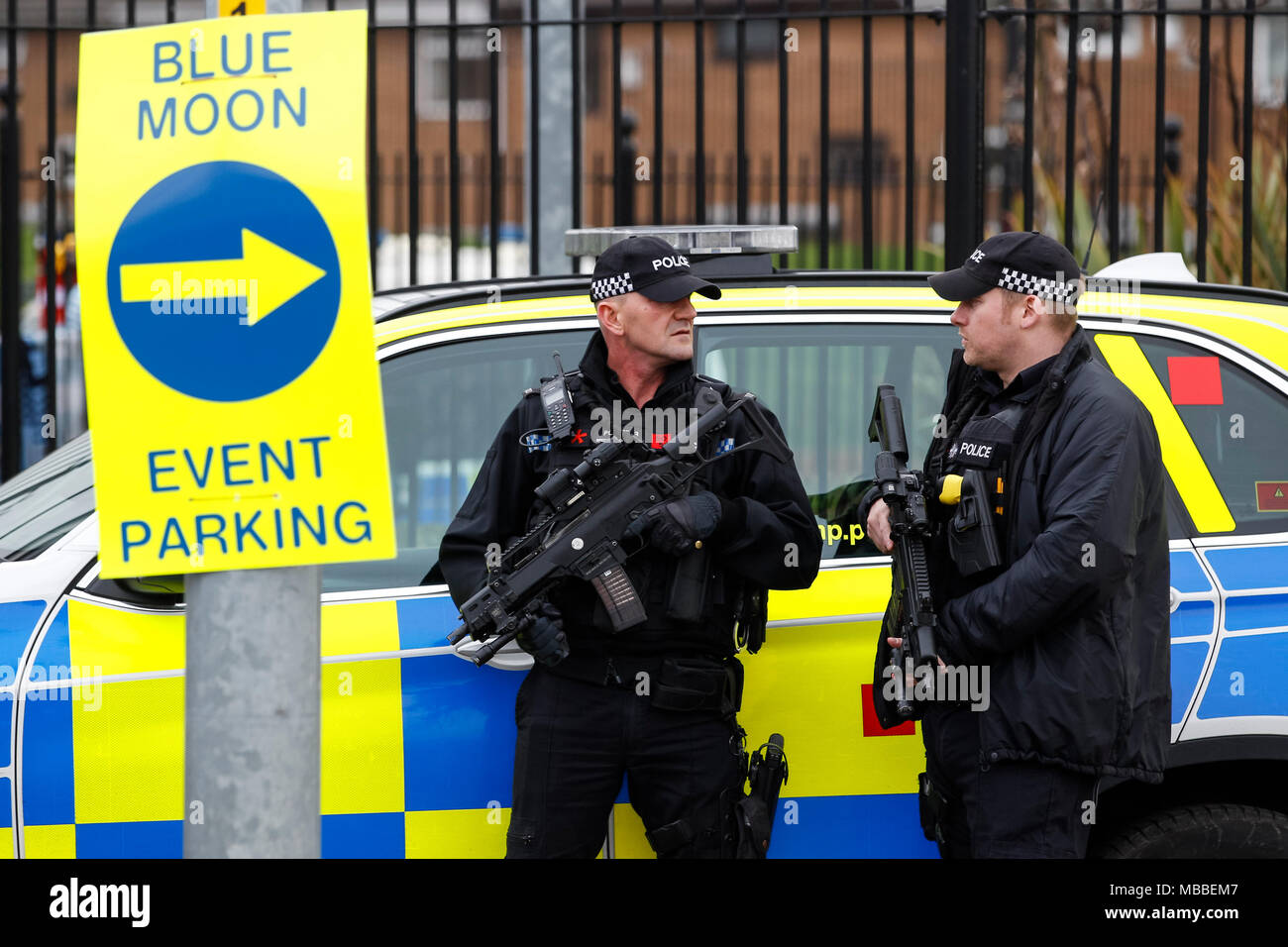 Police outside the etihad stadium hi-res stock photography and images ...