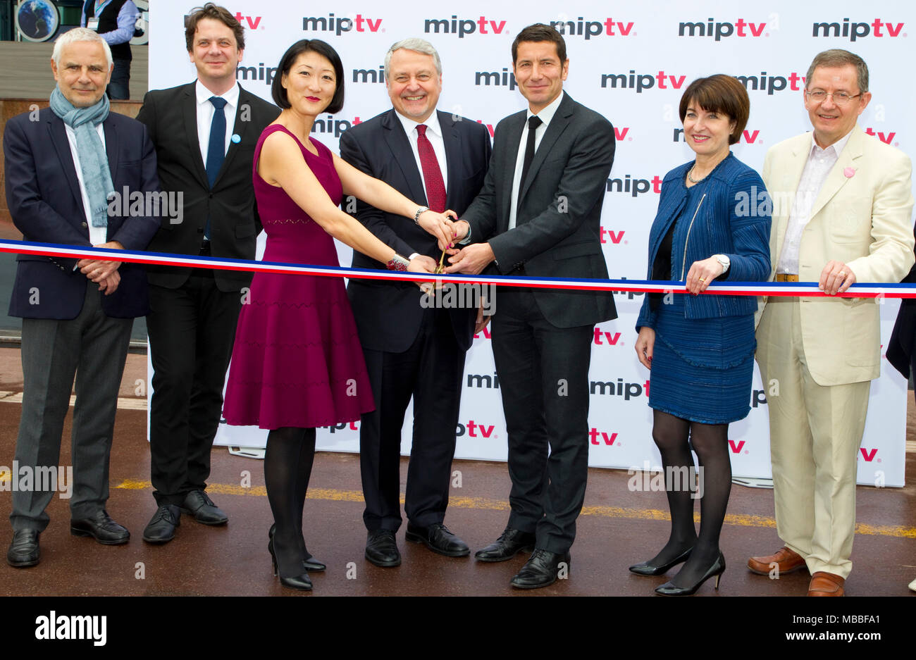 Cannes, France - April 08, 2018: MIPTV, the Global TV and Digital ...