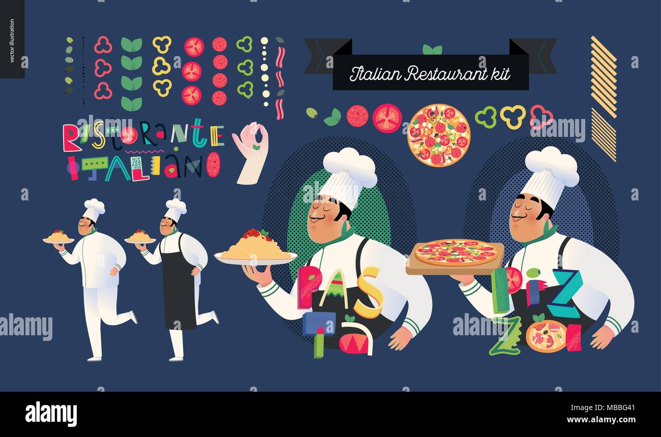 Cartoon Italian Chef Mustache High Resolution Stock Photography and ...