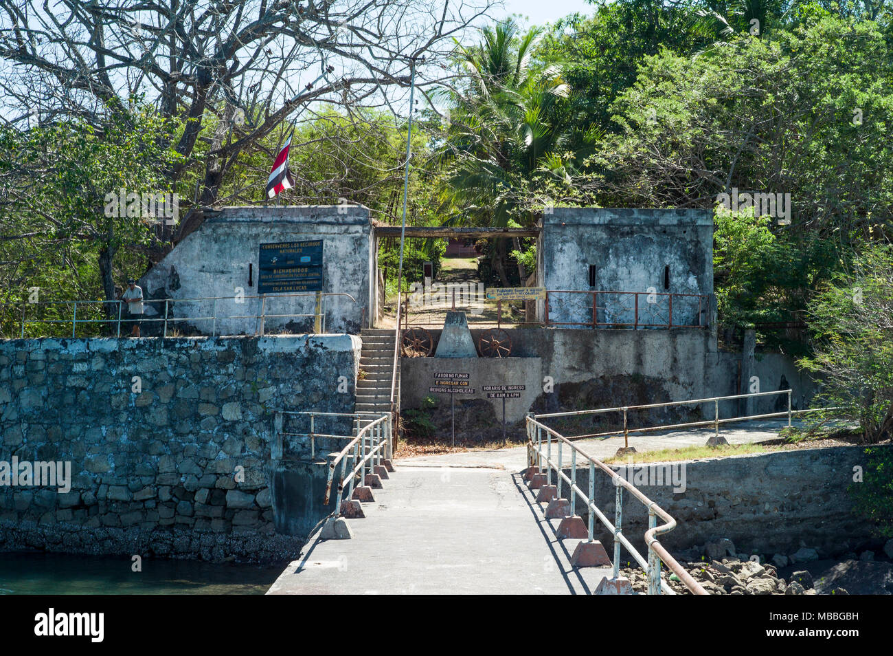 The jetty and arrival spot at Costa Rica's San Lucas Prison Stock Photo ...