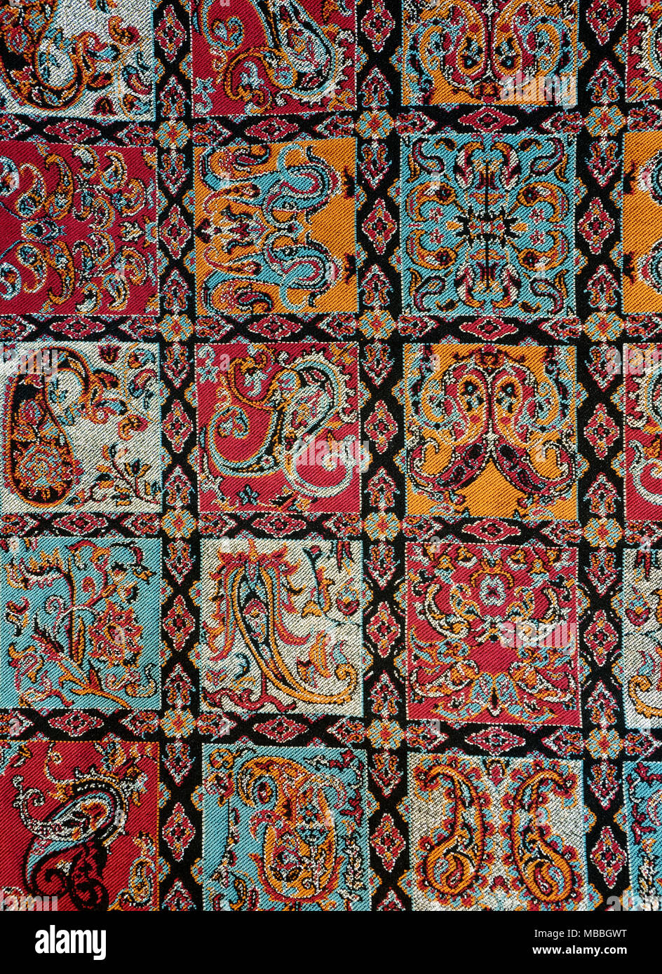 Colorful persian tablecloth ( termeh Stock Photo - Alamy