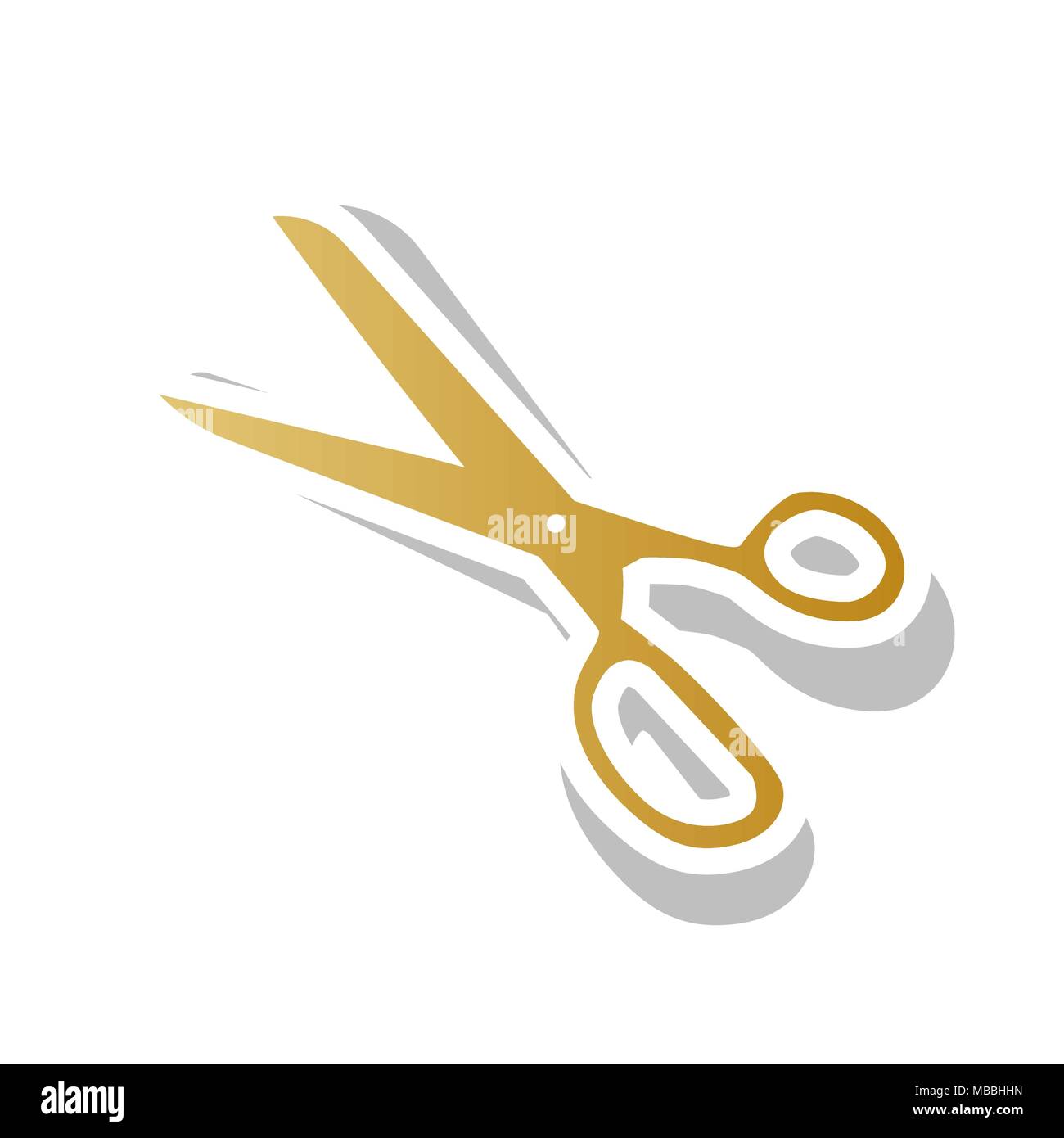 Golden shears Stock Vector Images - Alamy