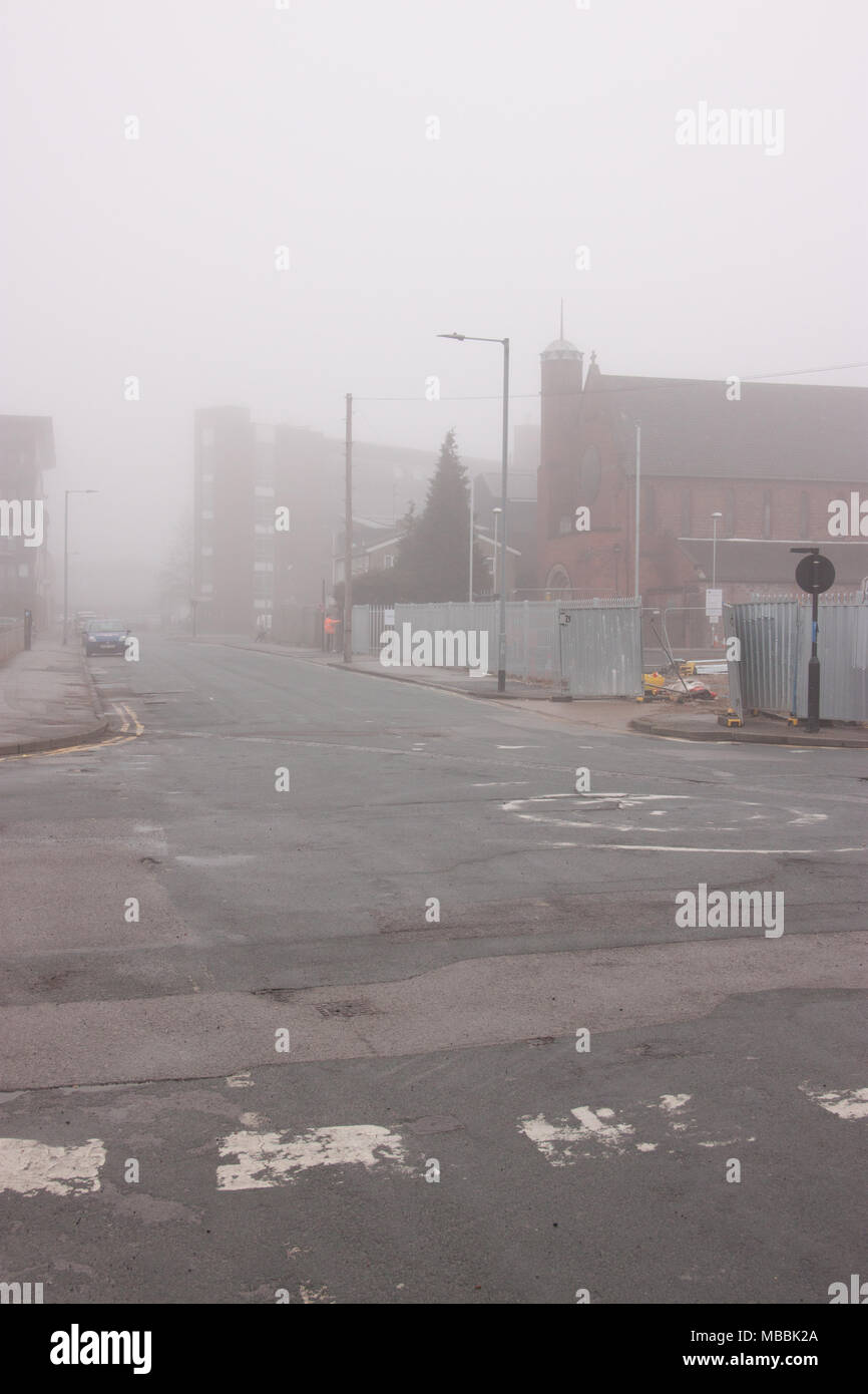 Fog on empty street hi-res stock photography and images - Alamy