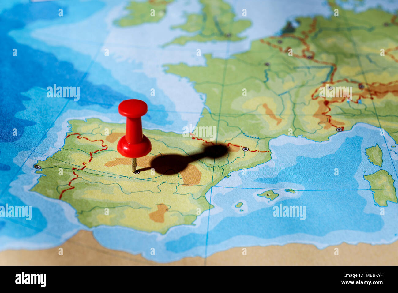 Madrid on map hi-res stock photography and images - Alamy