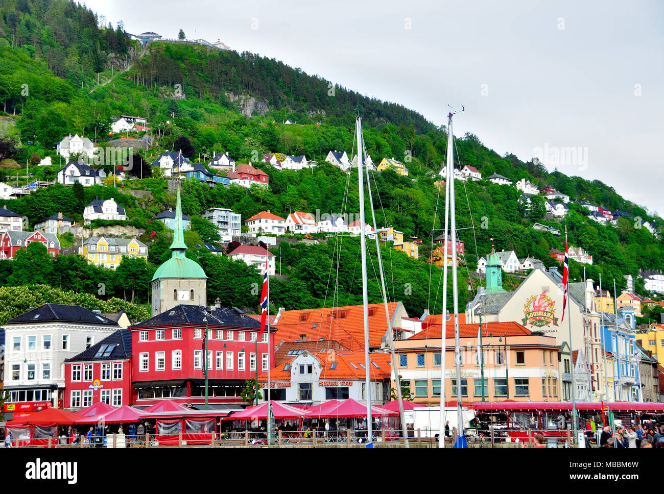 Housings between the trees in bergen Norwegian Stock Photo - Alamy