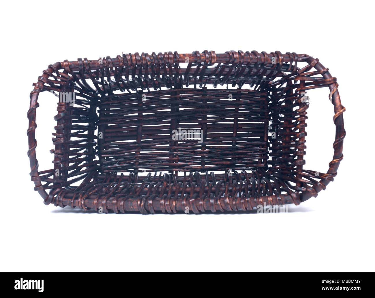 Empty wicker basket for gifts isolated on white background Stock Photo ...