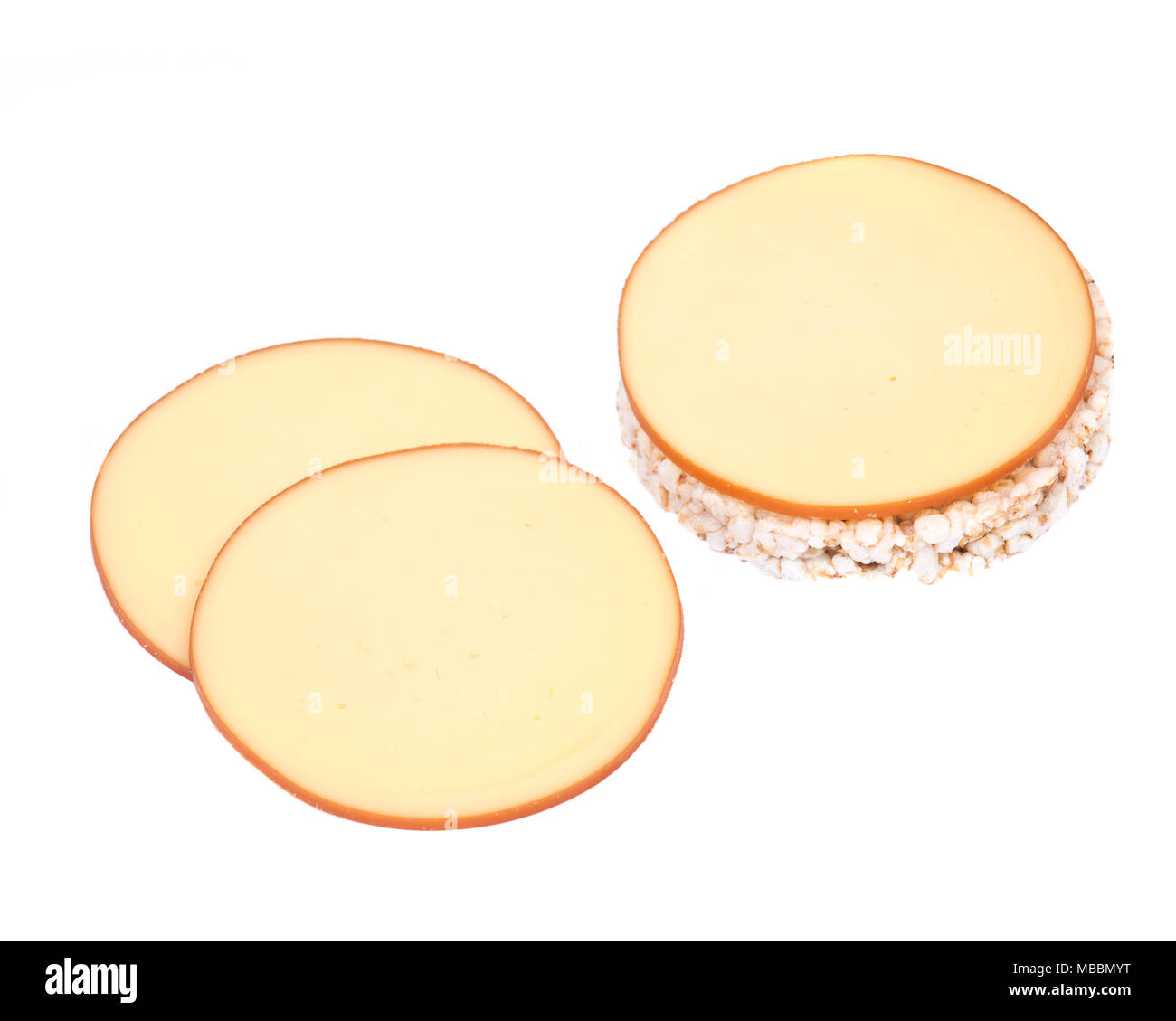 Sliced amish farm organic smoked gouda cheese and organic brown rice ...