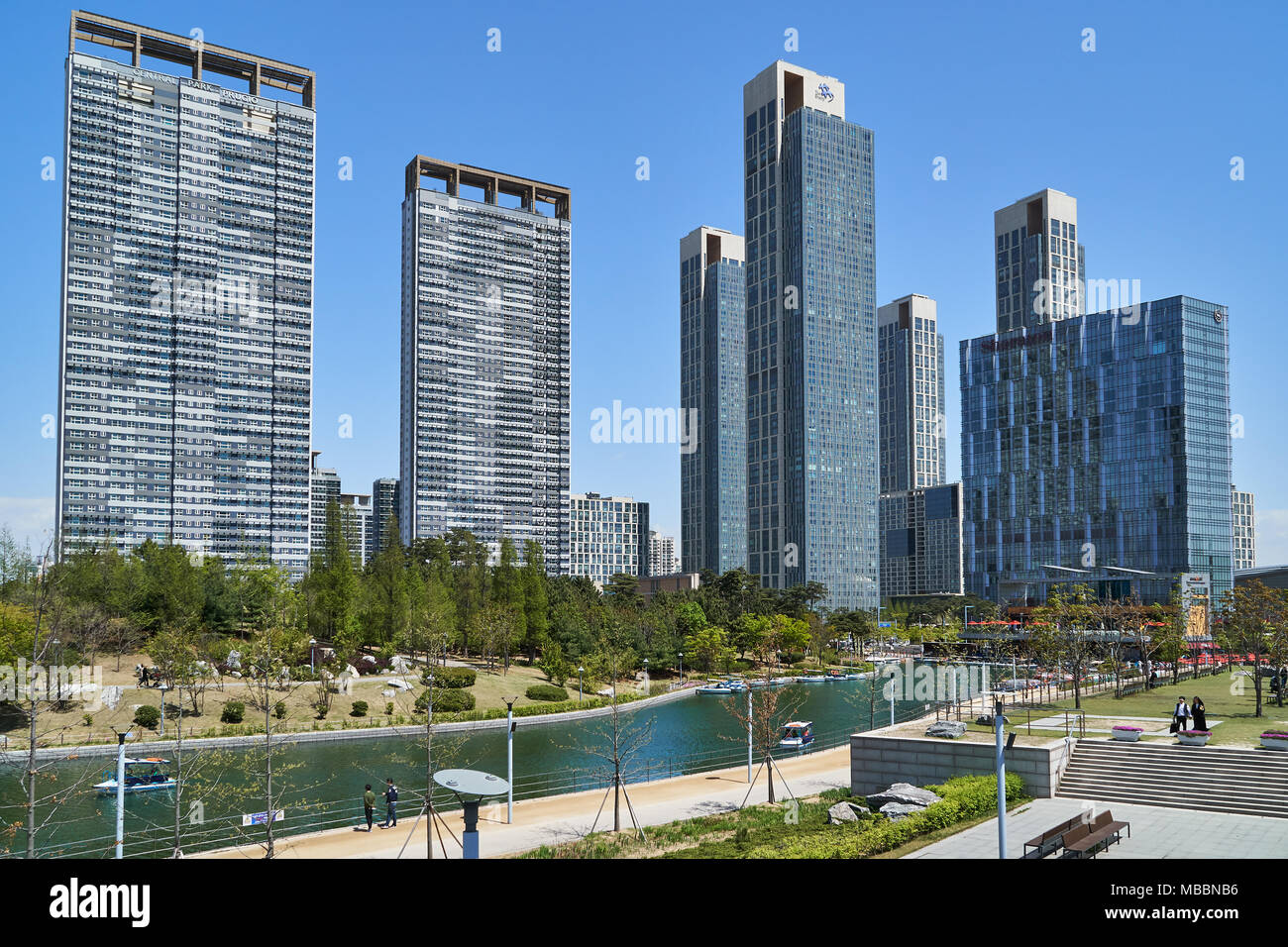 Incheon, Korea - April 27, 2017: Songdo International Business District ...