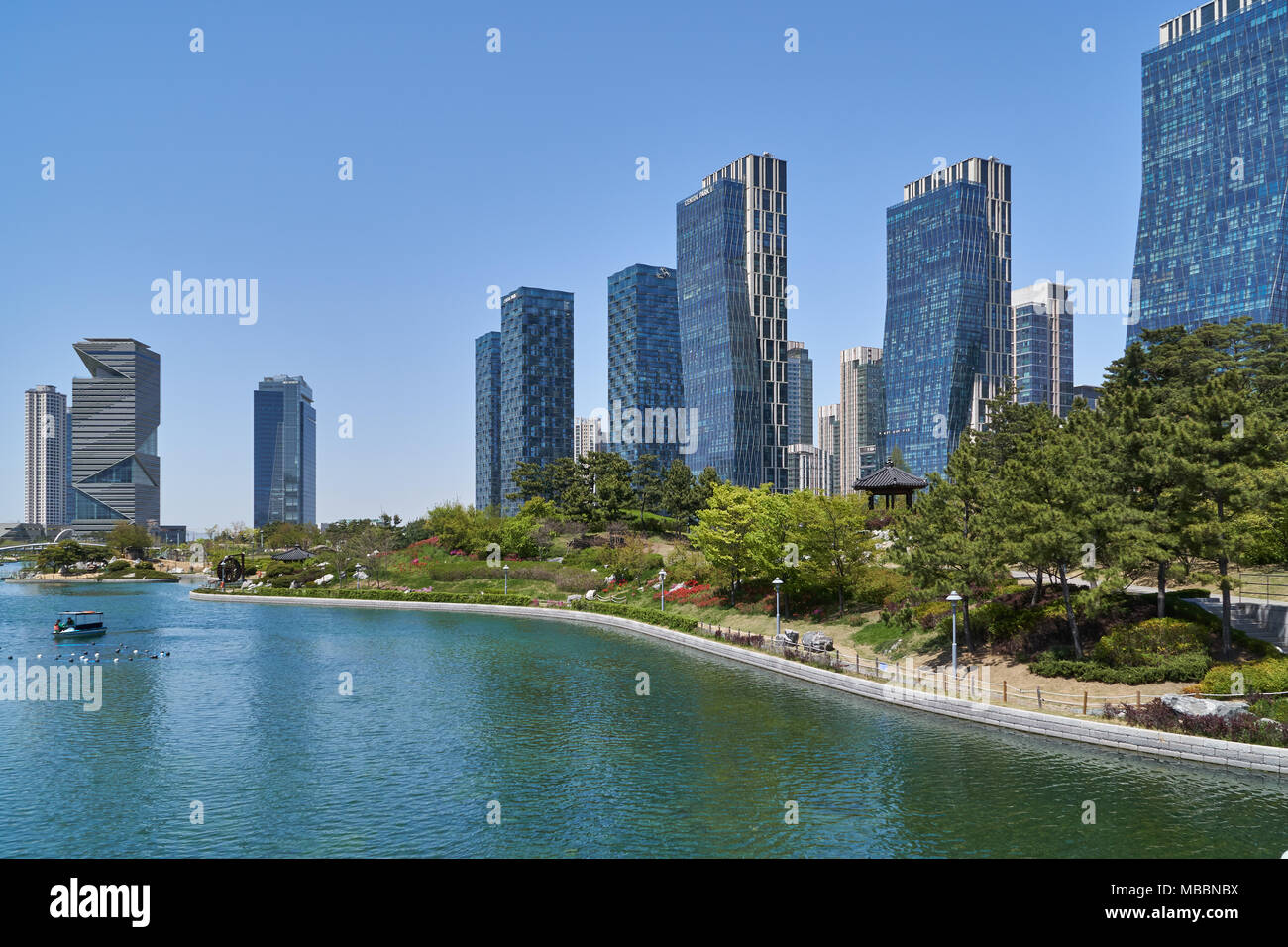 Incheon, Korea - April 27, 2017: Songdo International Business District ...