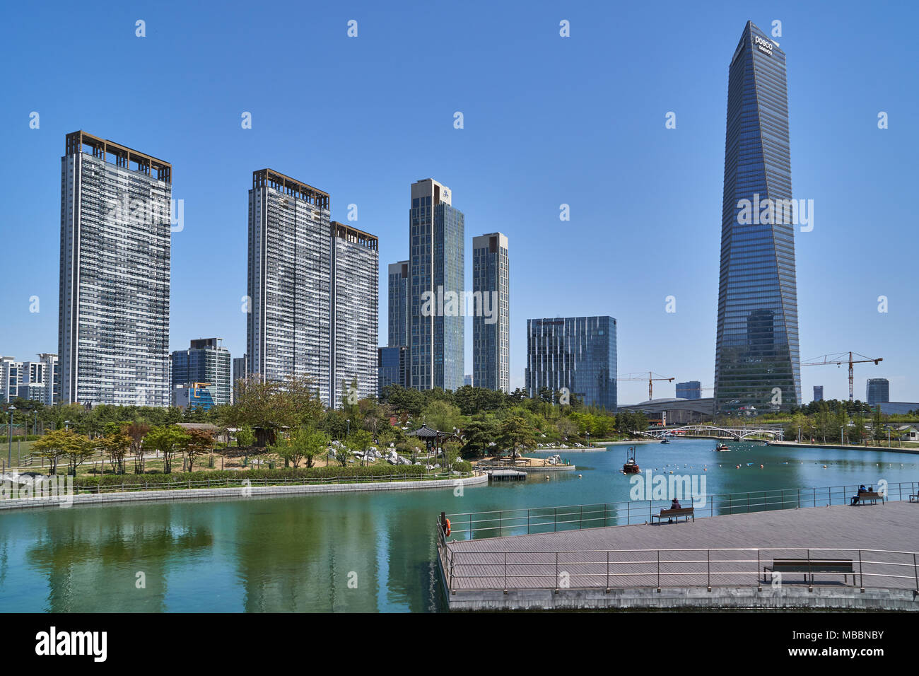 Incheon, Korea - April 27, 2017: Songdo International Business District ...