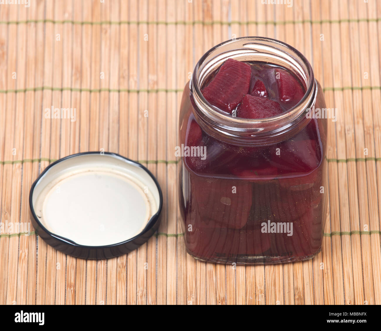 Cut beets in vinaigrette Stock Photo - Alamy