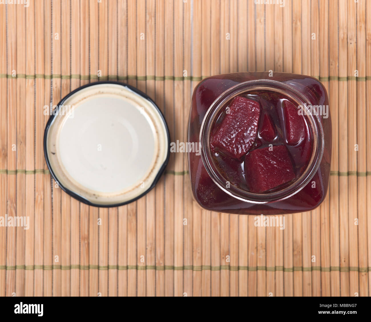Cut beets in vinaigrette Stock Photo - Alamy