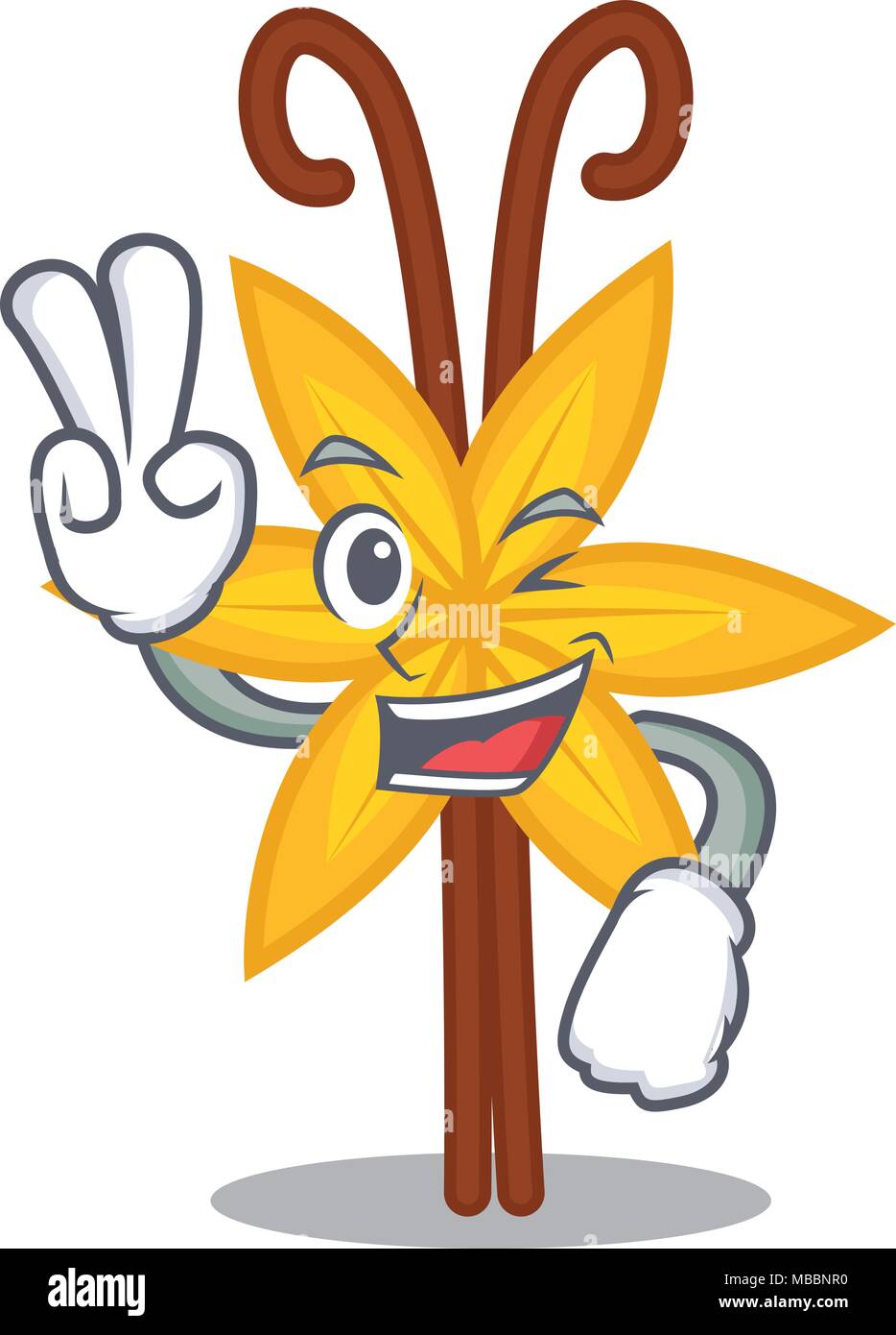 Two finger vanilla character cartoon style Stock Vector Image & Art - Alamy