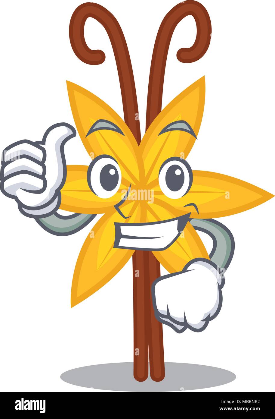 Thumbs up vanilla character cartoon style Stock Vector Image & Art - Alamy