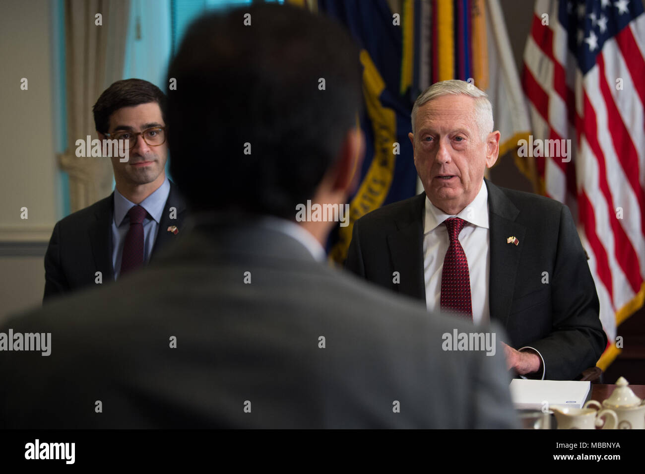 Defense Secretary James N. Mattis meets with Qatari Emir Tamim bin ...