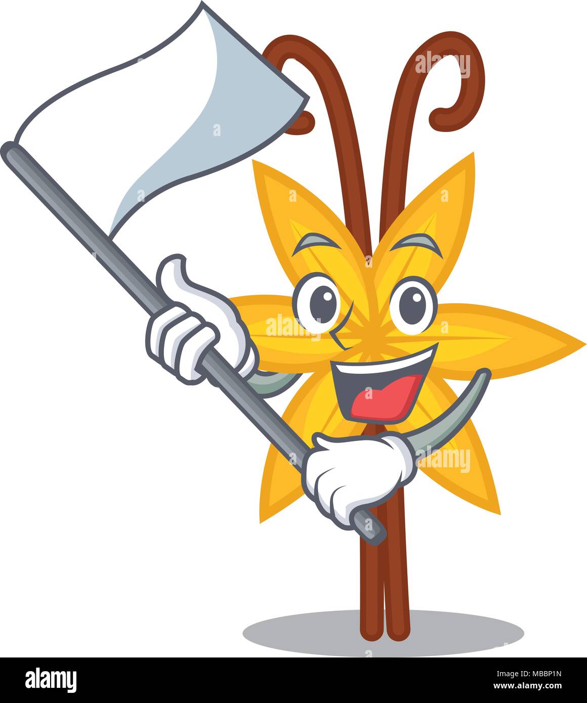 Flag vanilla mascot cartoon style Stock Vector Image & Art - Alamy