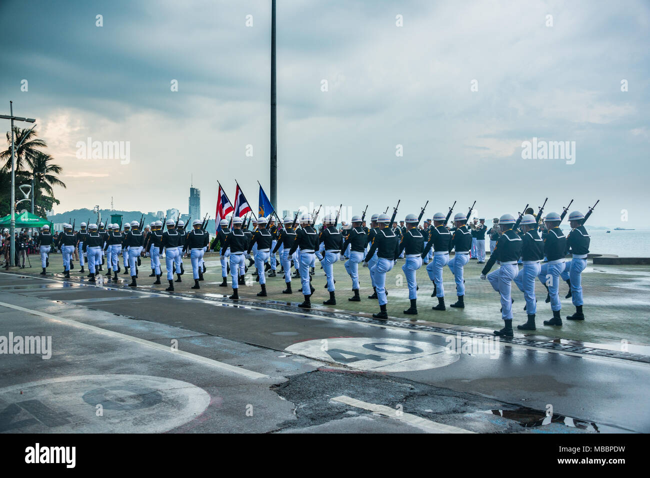 Pattaya, Thailand - November 15, 2017: Thai navy demonstrating Fancy ...