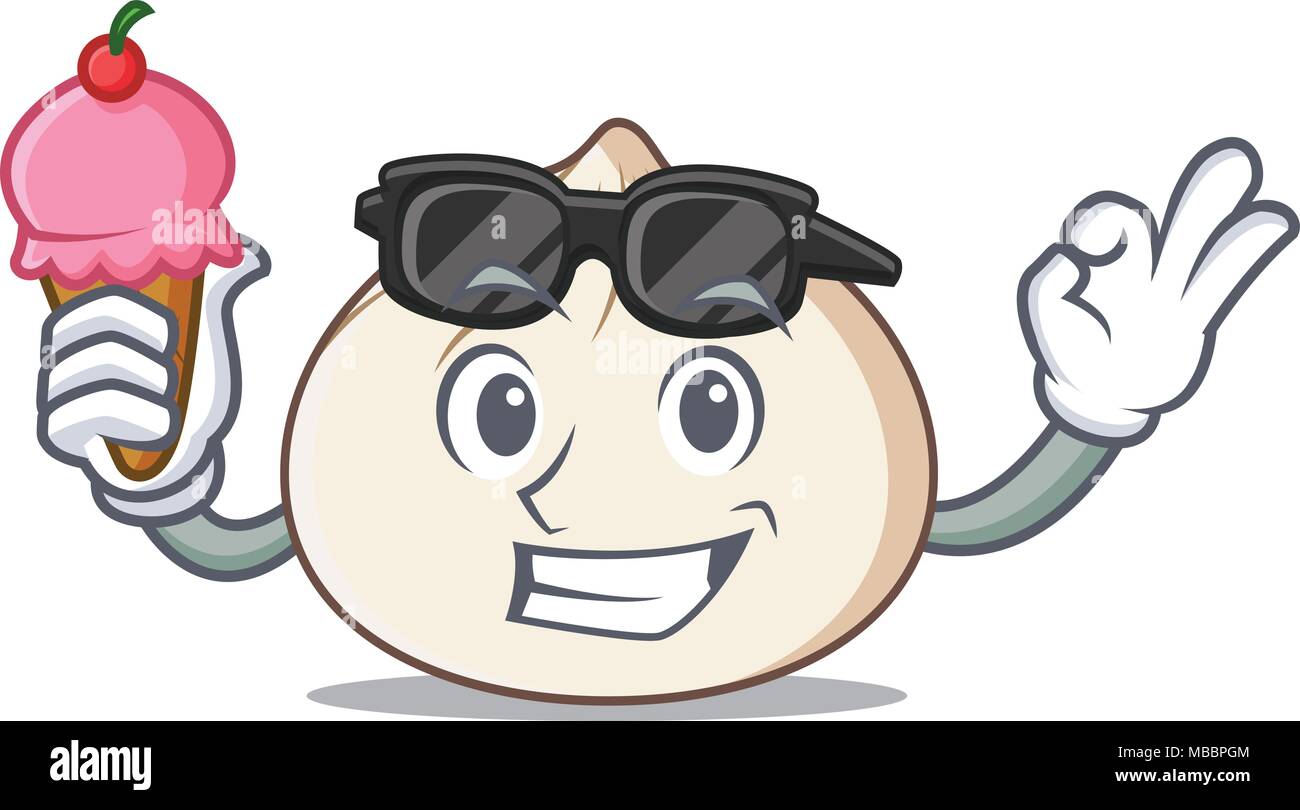 With ice cream cool dimsum character cartoon style Stock Vector Image ...