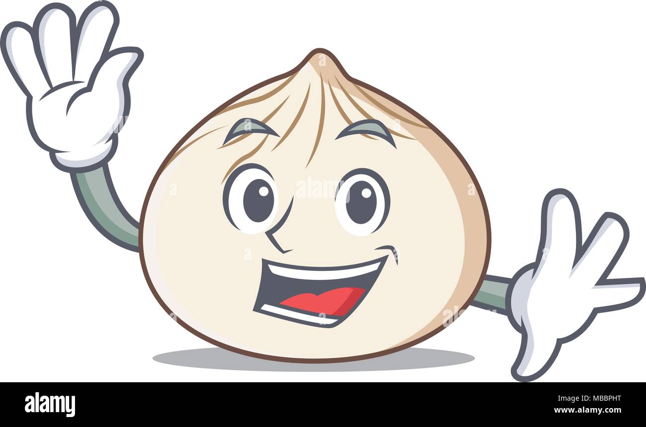 Waving dimsum character cartoon style Stock Vector Image & Art - Alamy