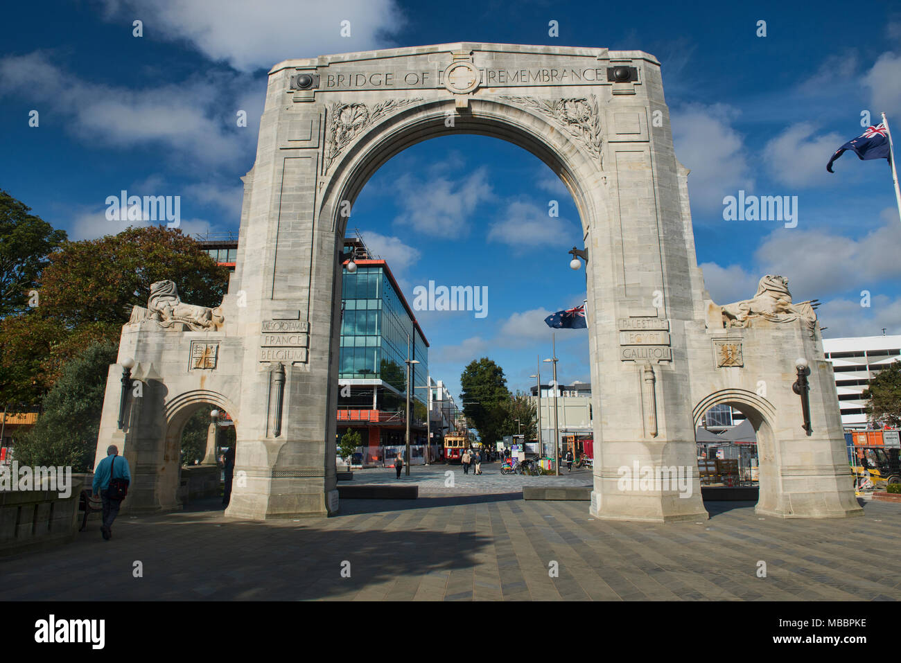 Bridge of Remembrance, ChristChurch, New Zealand Stock Photo - Alamy