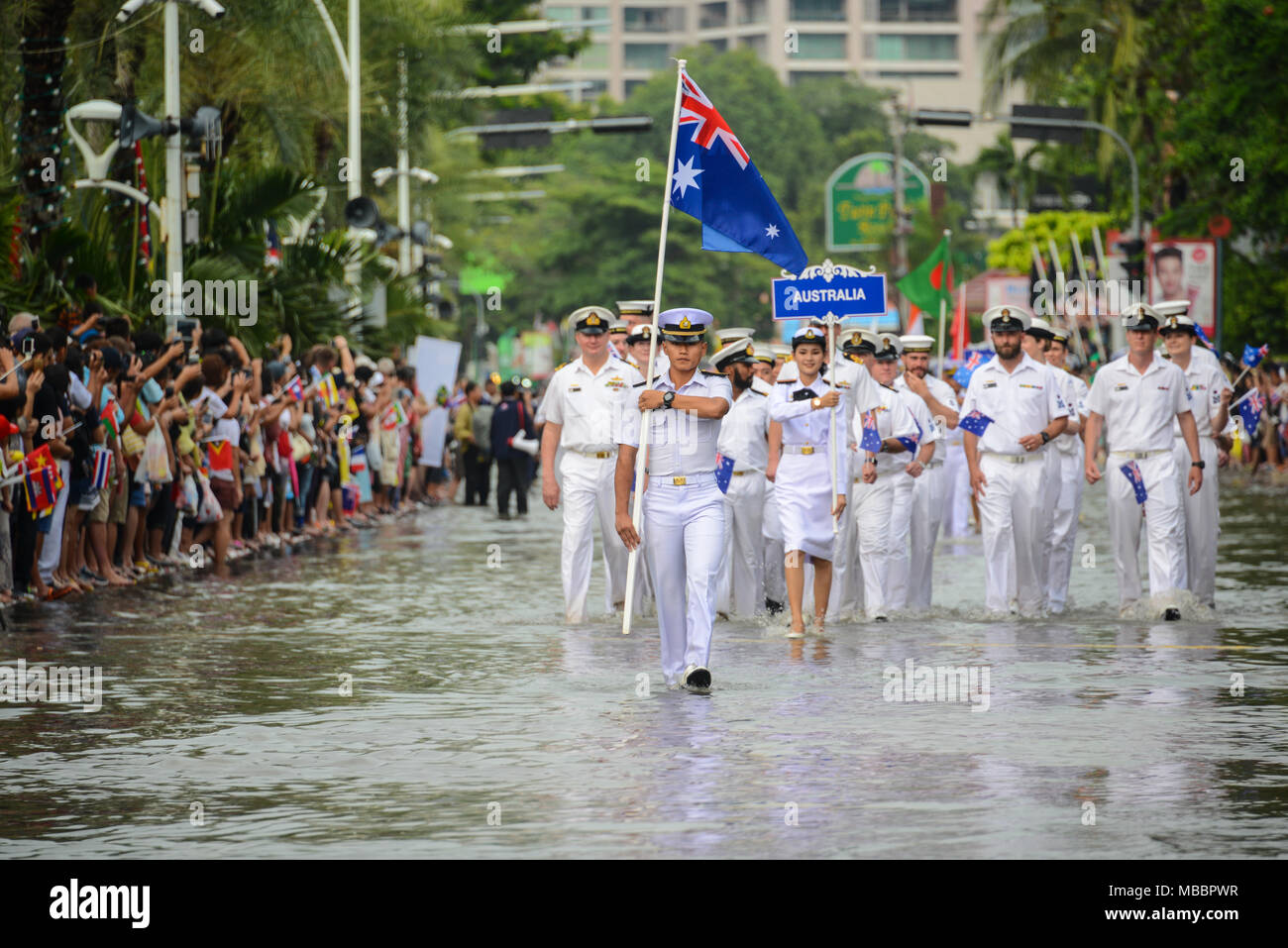 Pattaya, Thailand - November 19, 2017: Australia Navy parade marching ...