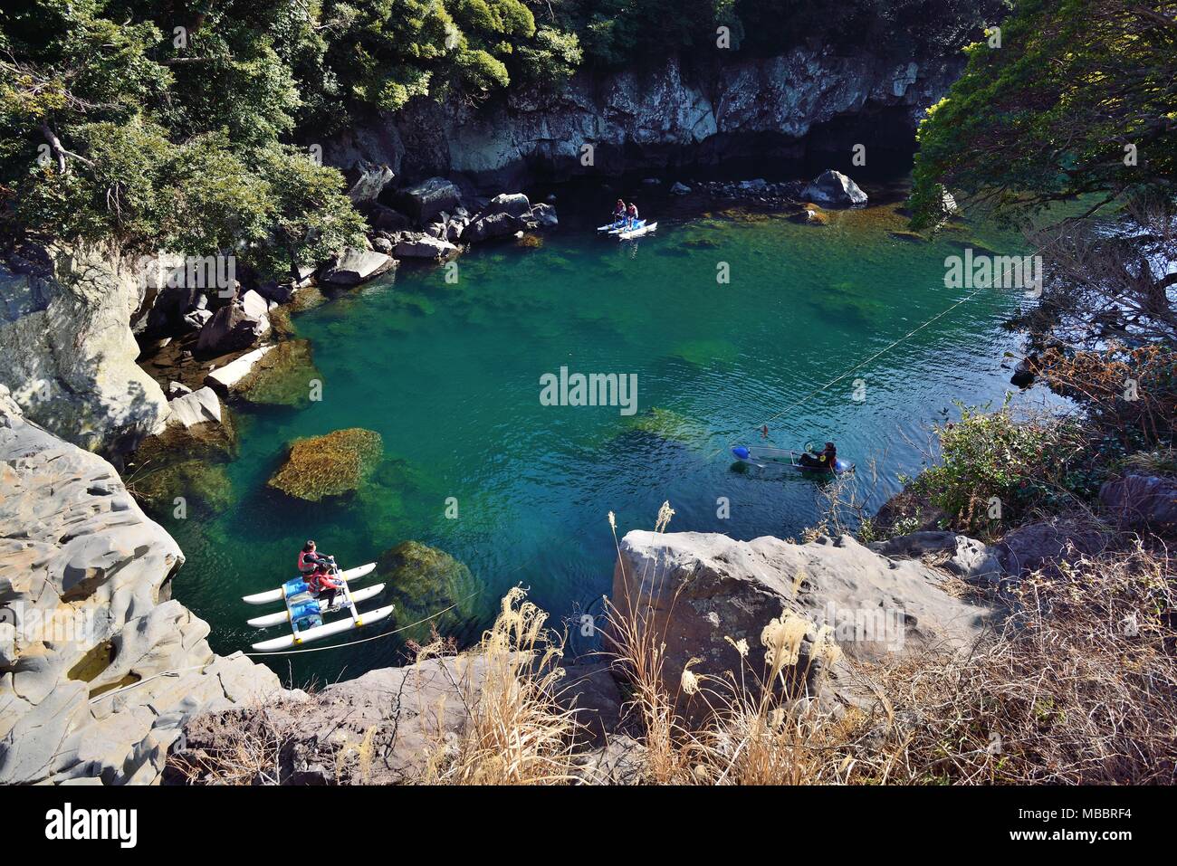 JEJU, KOREA - JANUARY 27, 2014: View of Soesokkak, famous place in Jeju ...