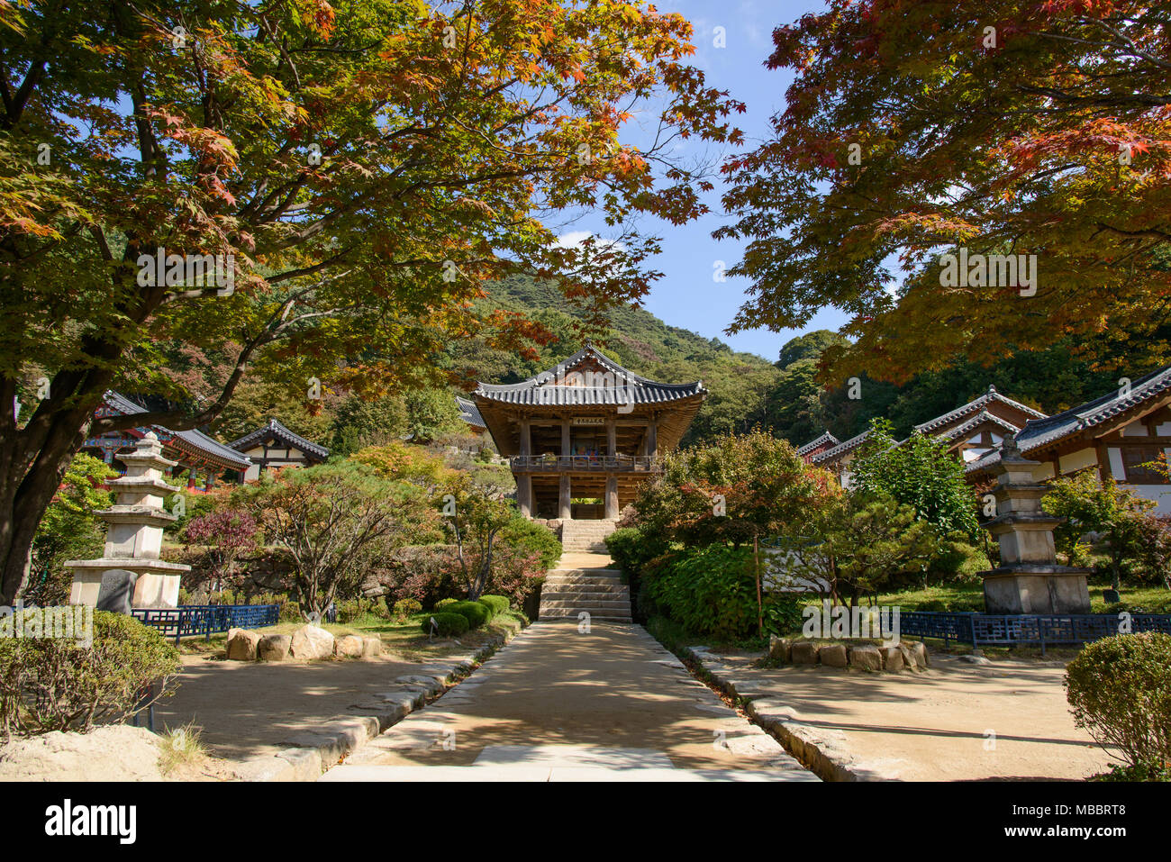 YEONGJU, KOREA - OCTOBER 15, 2014: Beomjongru, one of architectures in ...