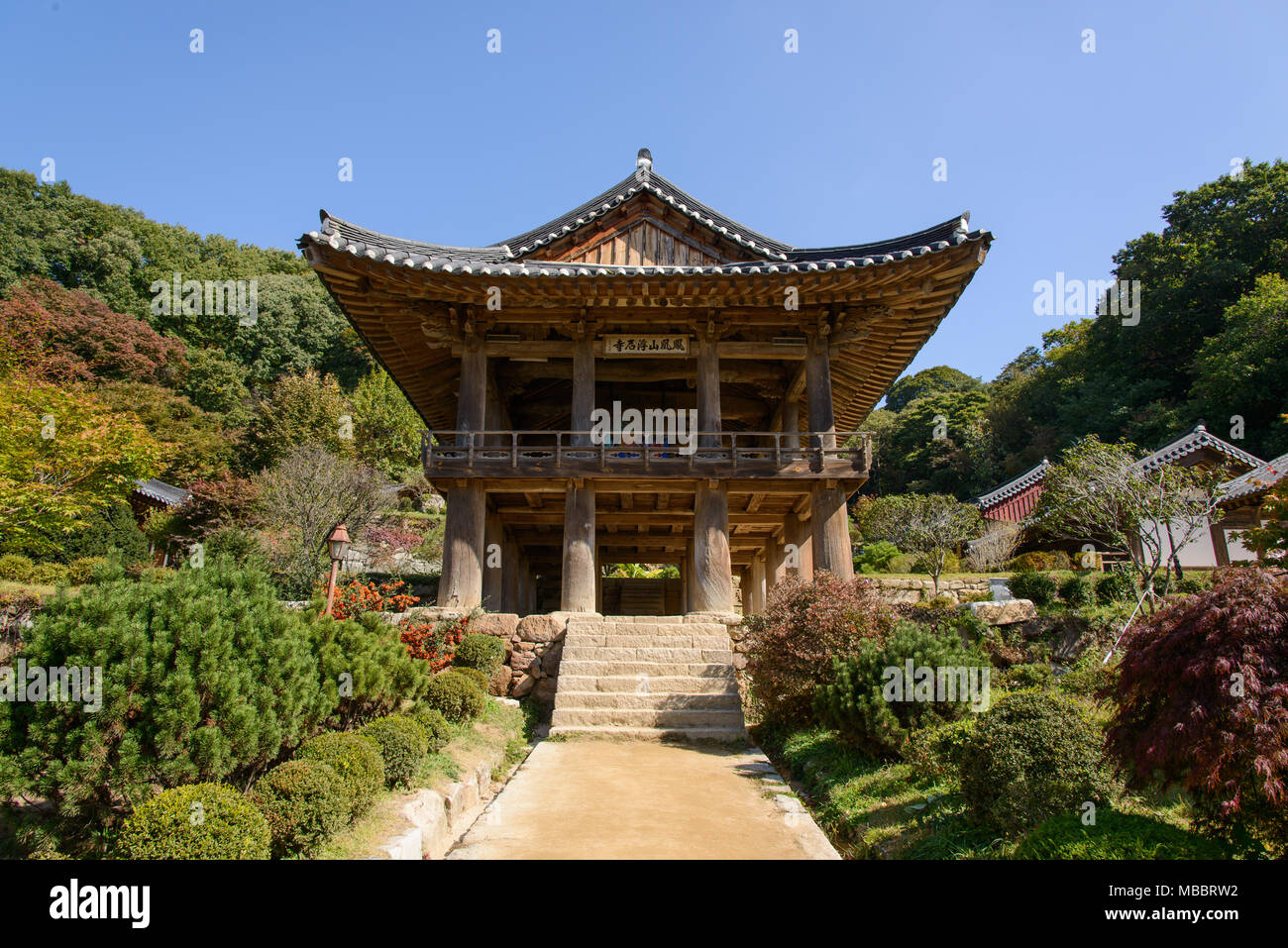 YEONGJU, KOREA - OCTOBER 15, 2014: Beomjongru, one of architectures in ...