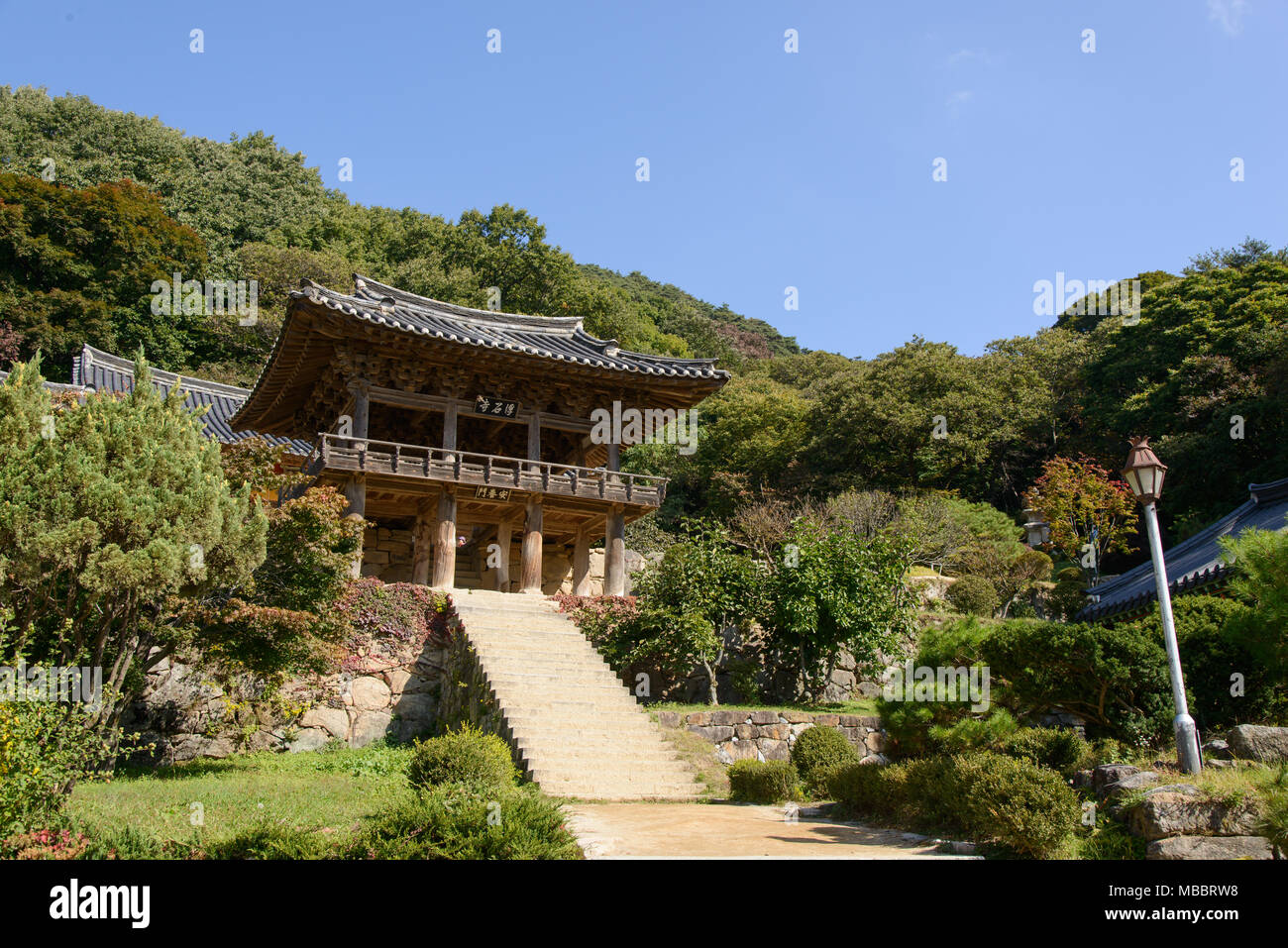 YEONGJU, KOREA - OCTOBER 15, 2014: Anyangru, one of architectures in ...