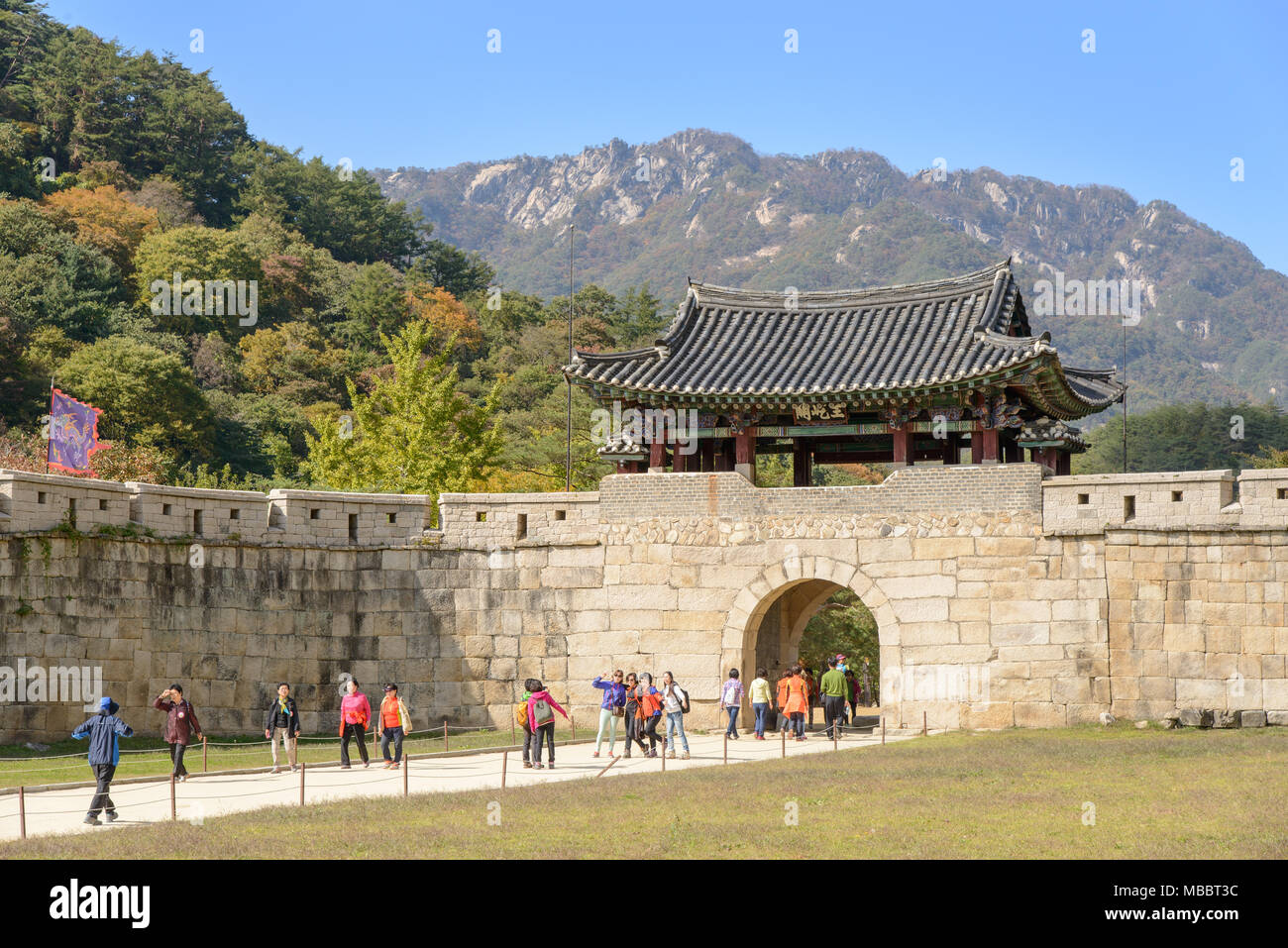 Mungyeong, Korea - October 14, 2014: The first Gate of Mungyeongsaejae ...
