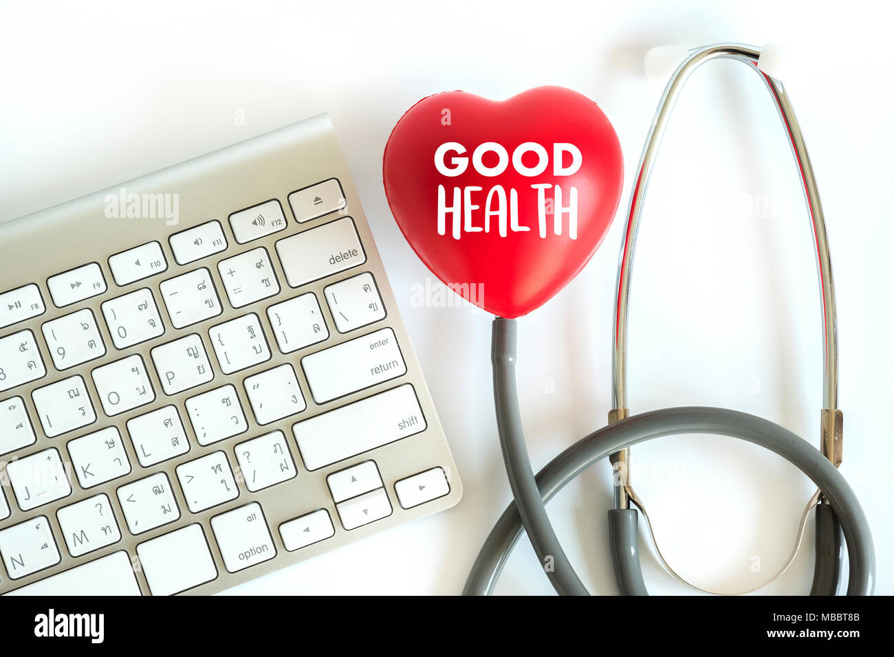 Healthcare medical Good health food Healthy medical equipment on top ...