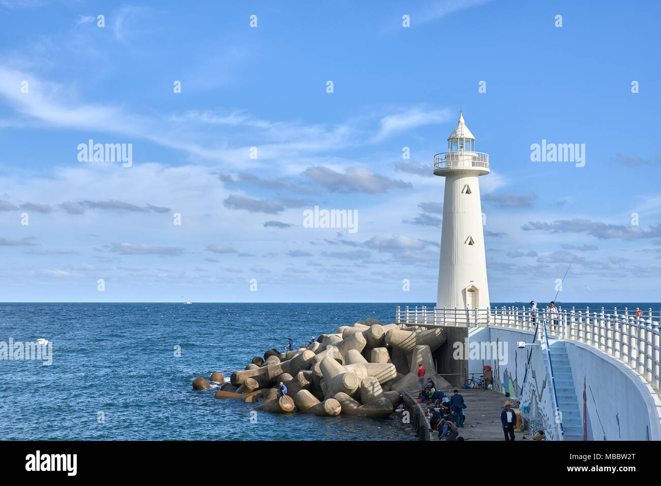 Busan Korea - September 22, 2015: Lighthouse at Cheongsapo port ...