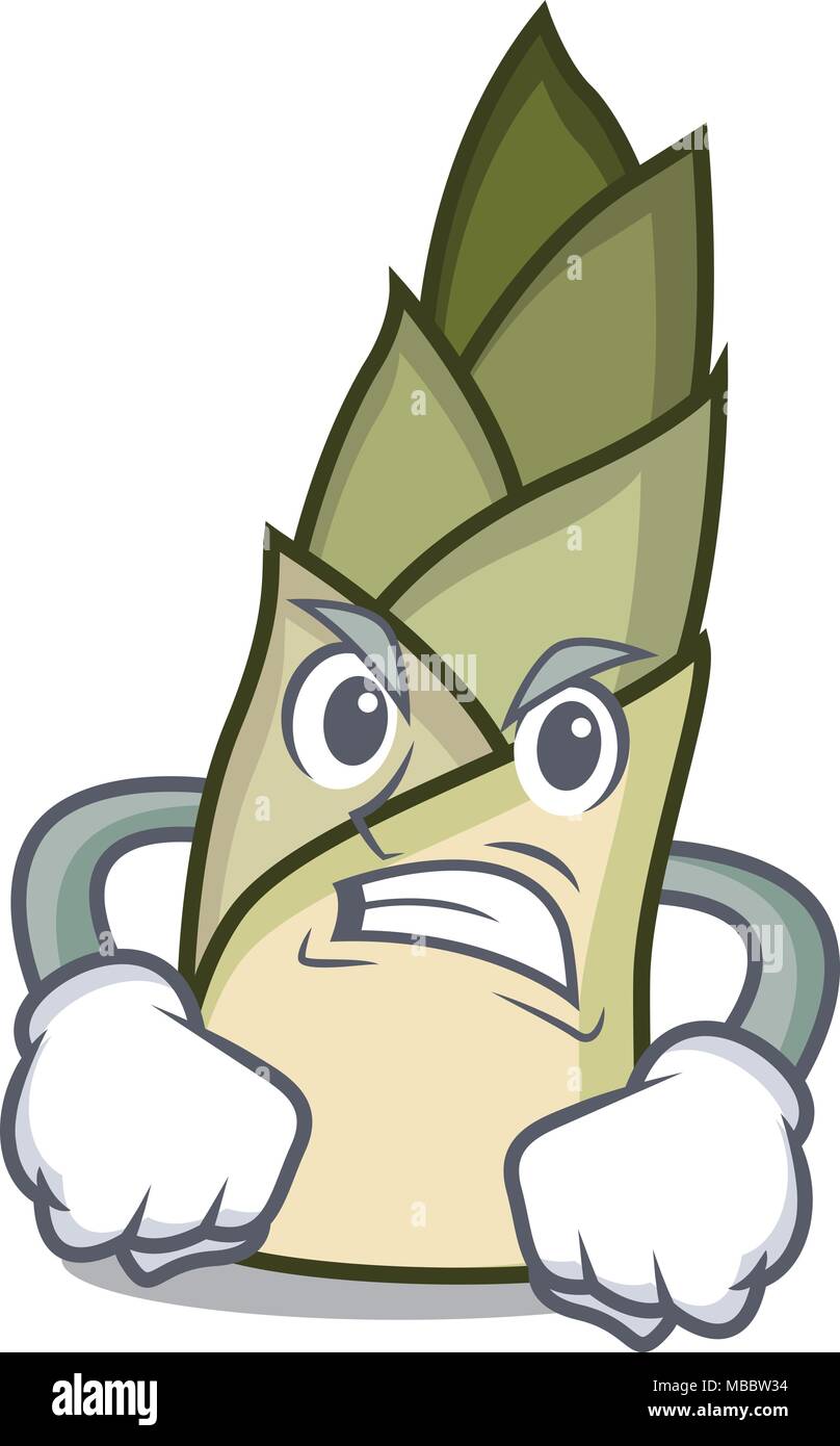 Angry bamboo shoot mascot cartoon Stock Vector Image & Art - Alamy