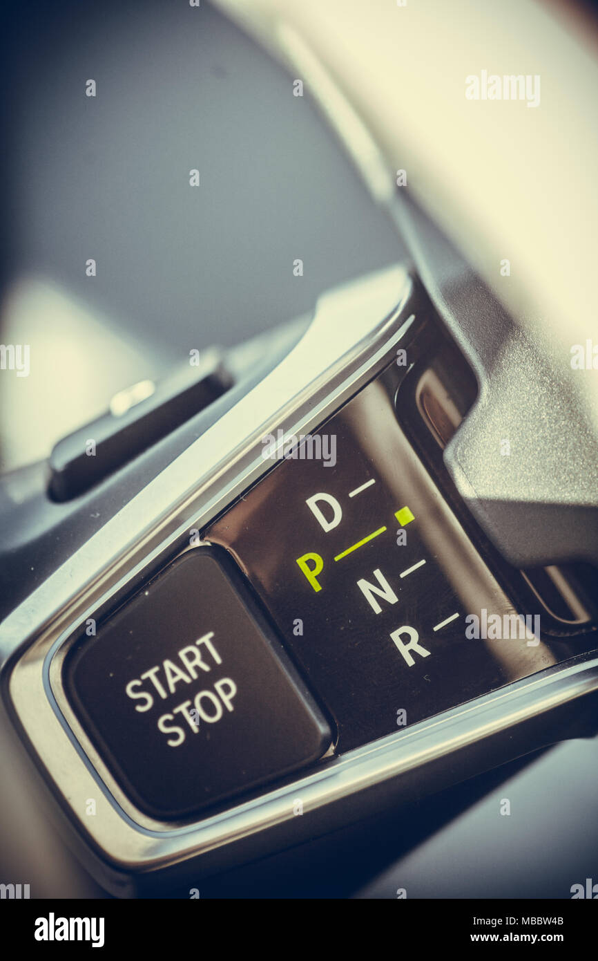 Color image of an automatic transmission gear of a car Stock Photo - Alamy