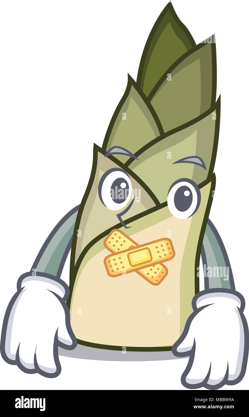Silent bamboo shoot mascot cartoon Stock Vector Image & Art - Alamy