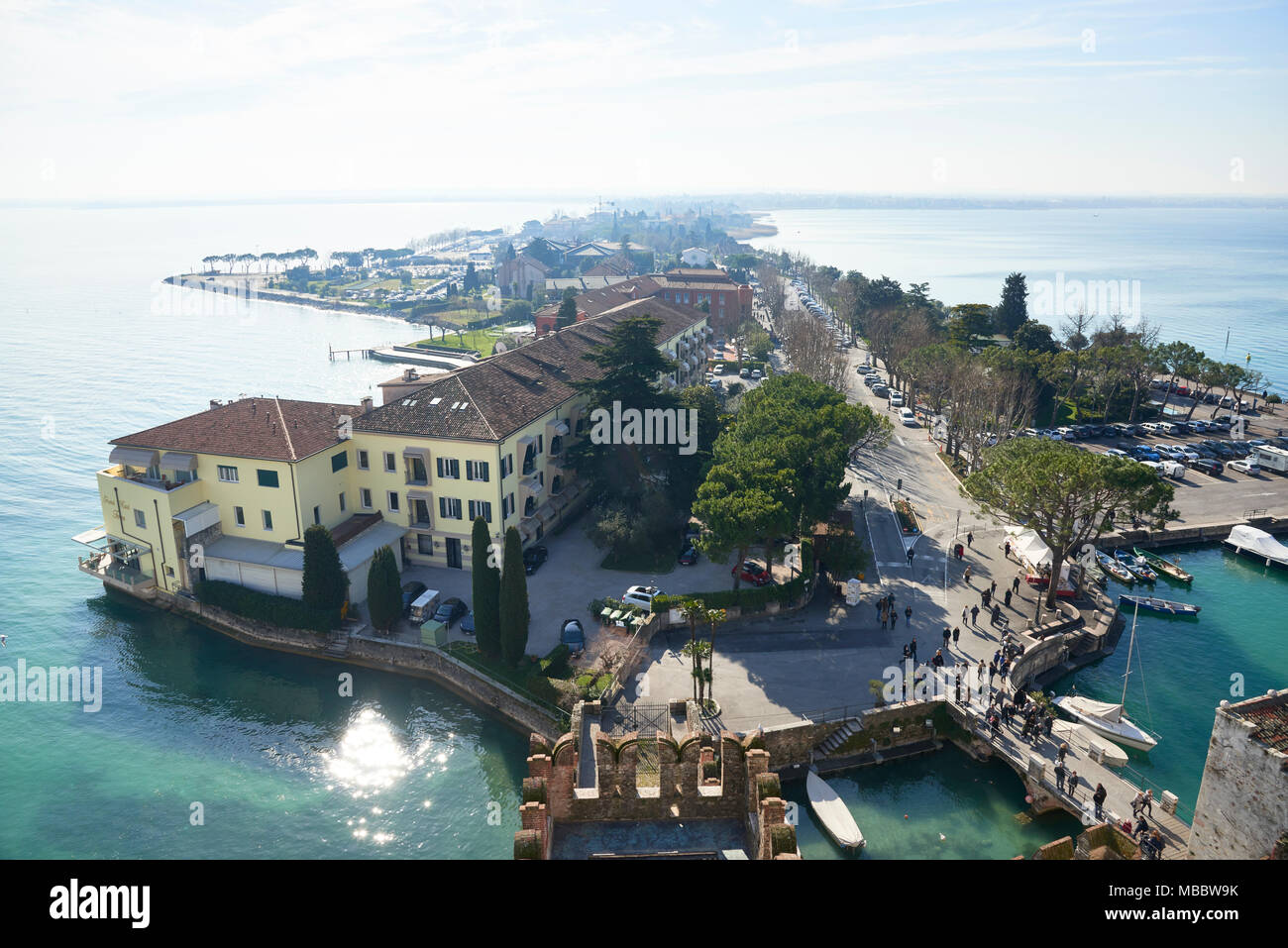 Sirmione, Italy - February 21, 2016: Landscape of Sirminone. Sirmione ...