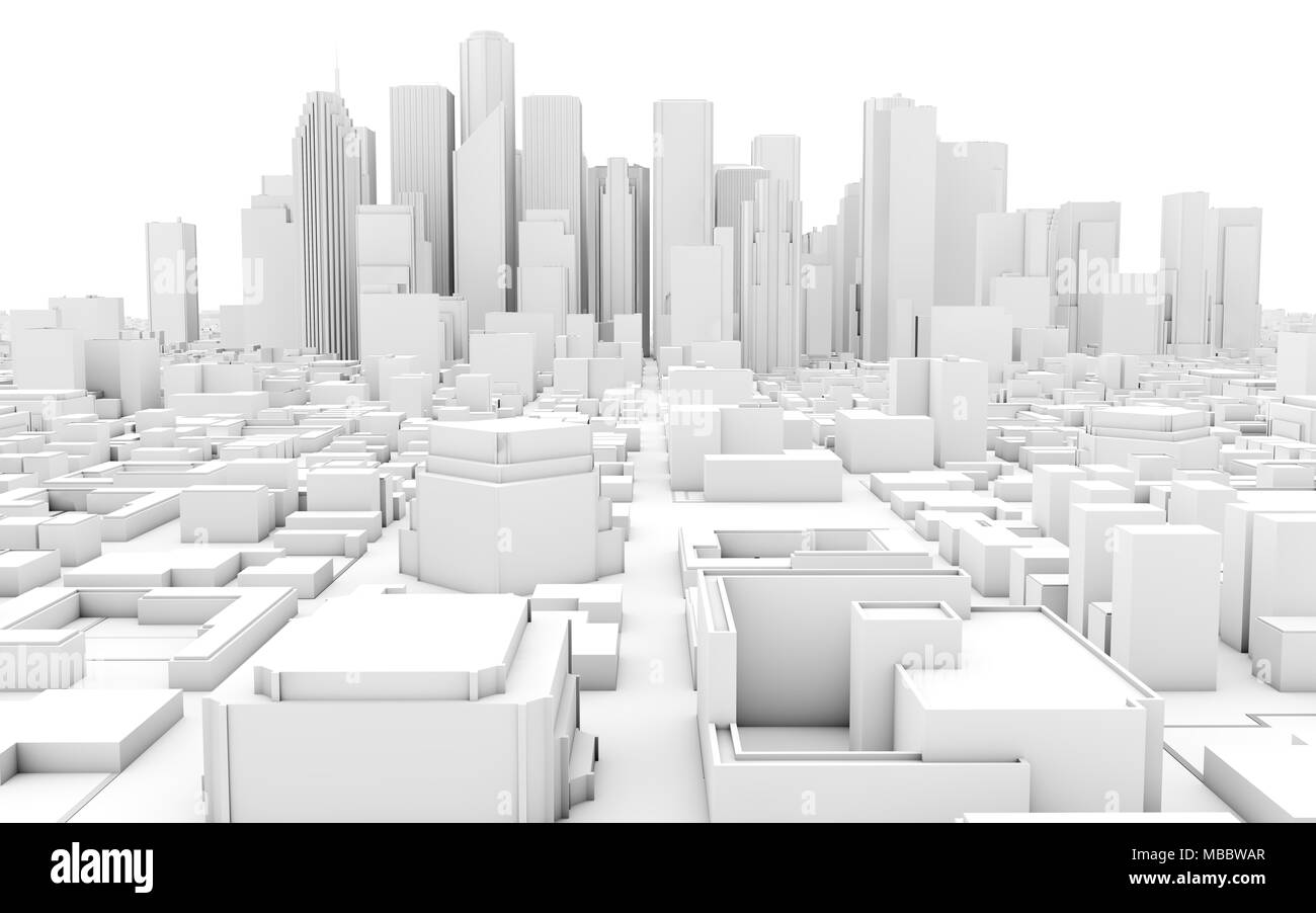 3d rendering of city skyline Stock Photo - Alamy