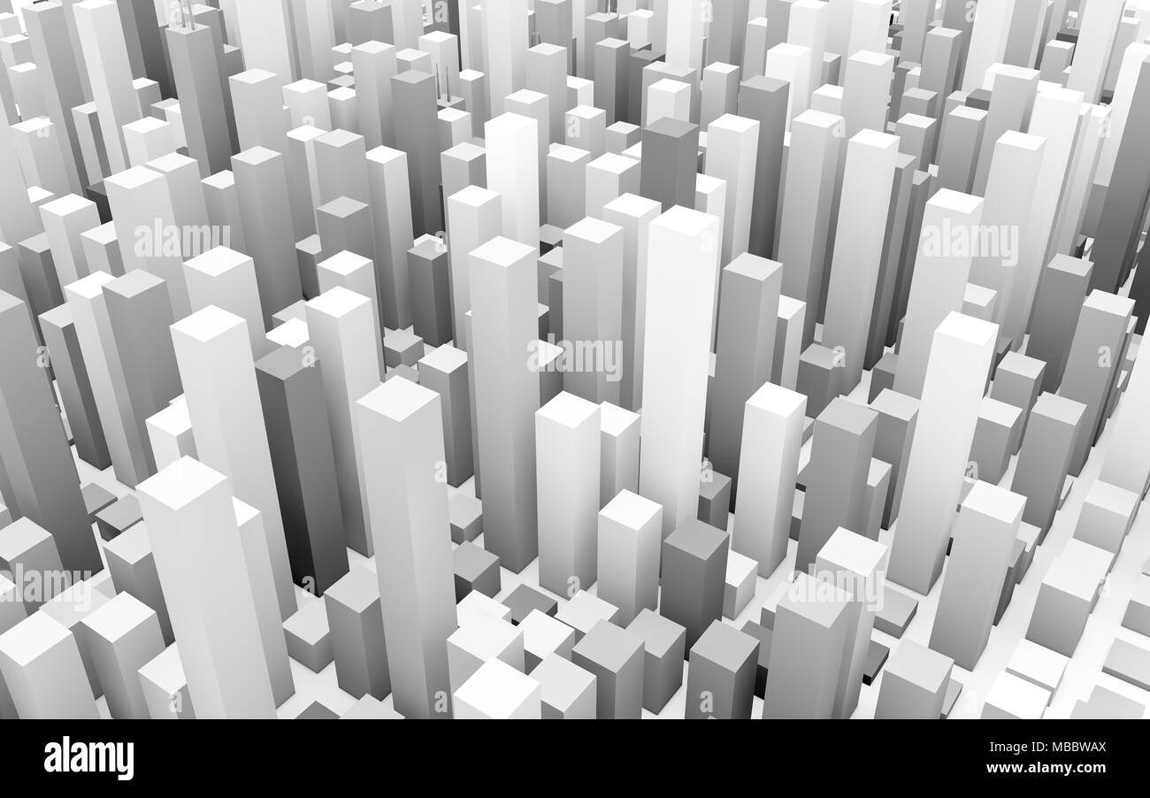 3d rendering of cubes city concept Stock Photo - Alamy