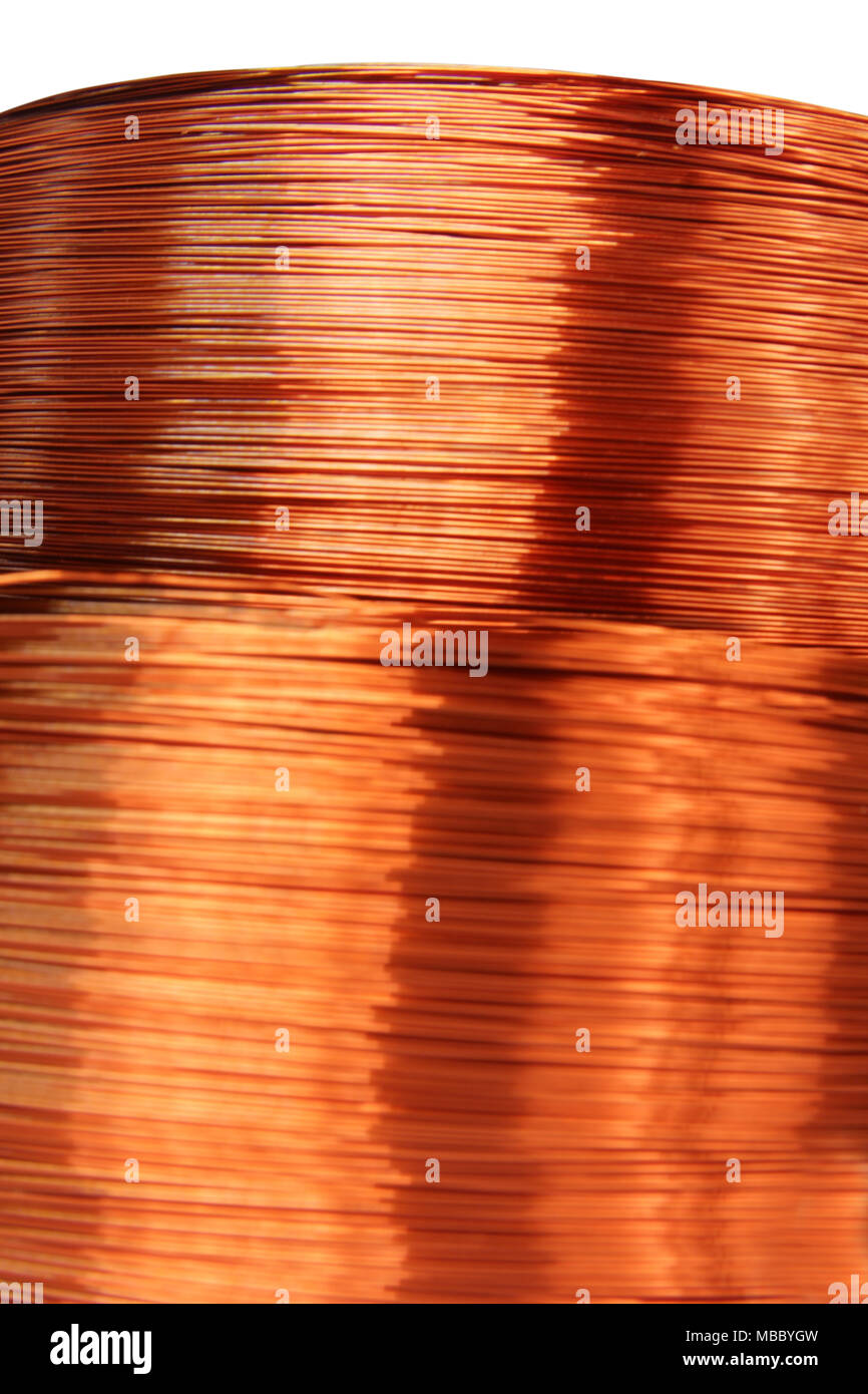 Copper wire spool sheet hi-res stock photography and images - Alamy