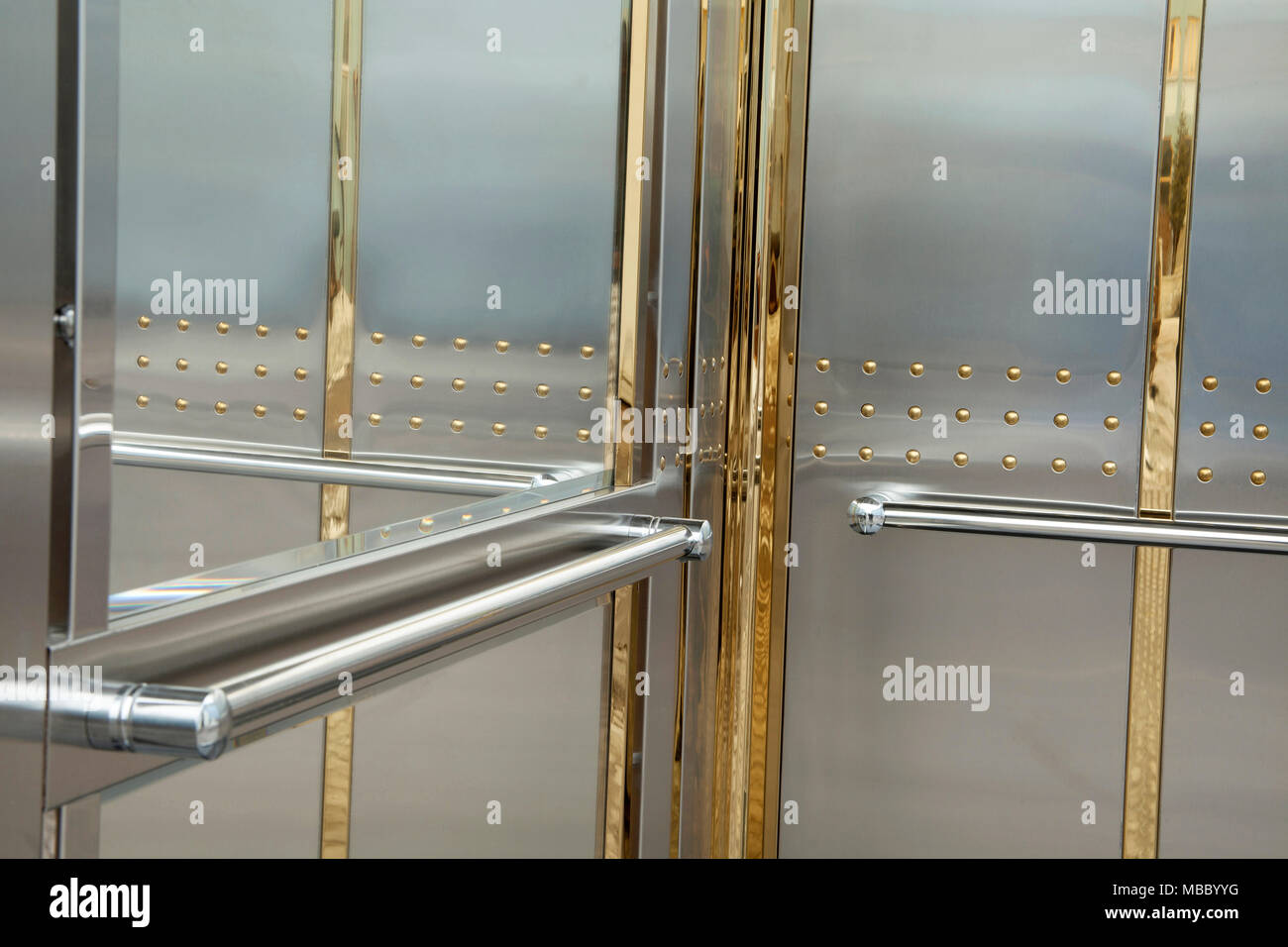 New modern elevator lift cabin construction structure hi-res stock ...