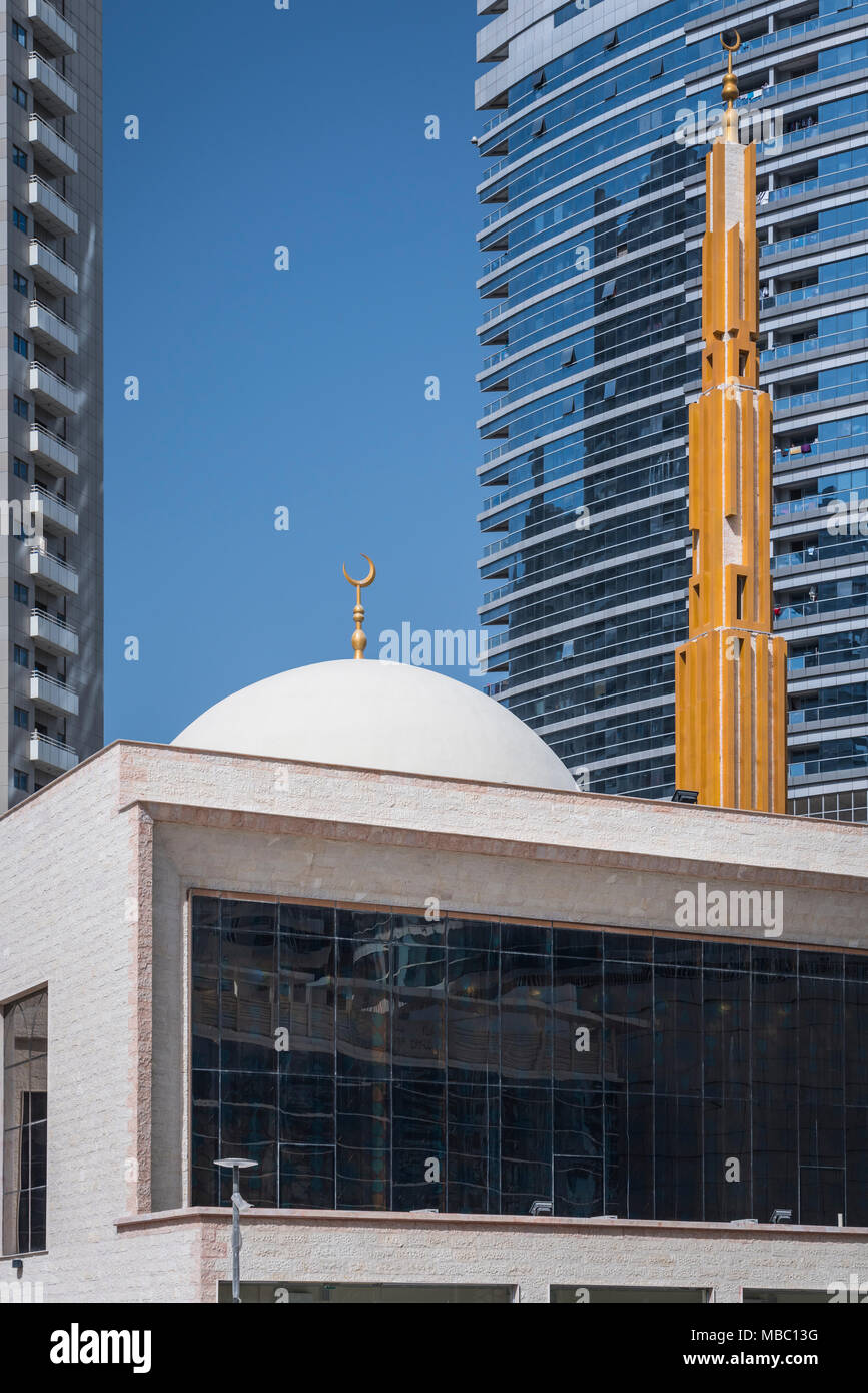The Hamel bin Khadam Al Ghaith Mosque in Al Barsha, Dubai, UAE, Middle ...
