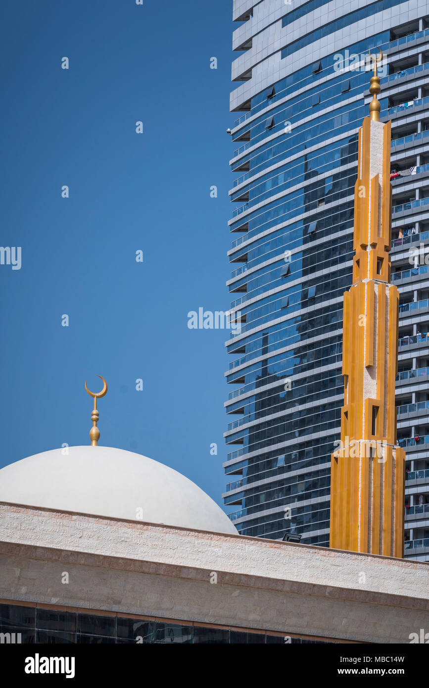 The Hamel bin Khadam Al Ghaith Mosque in Al Barsha, Dubai, UAE, Middle ...