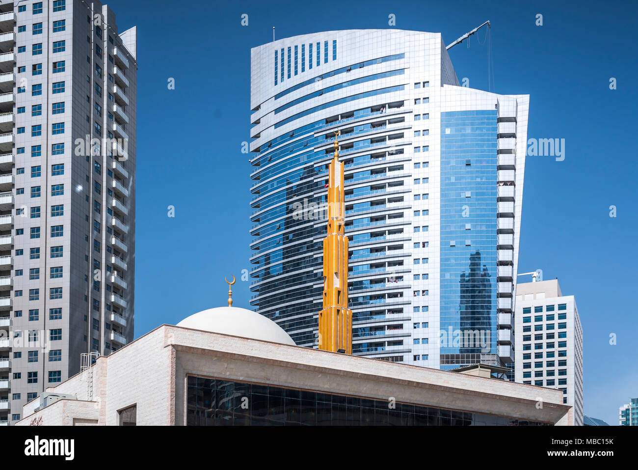 The Hamel bin Khadam Al Ghaith Mosque in Al Barsha, Dubai, UAE, Middle ...