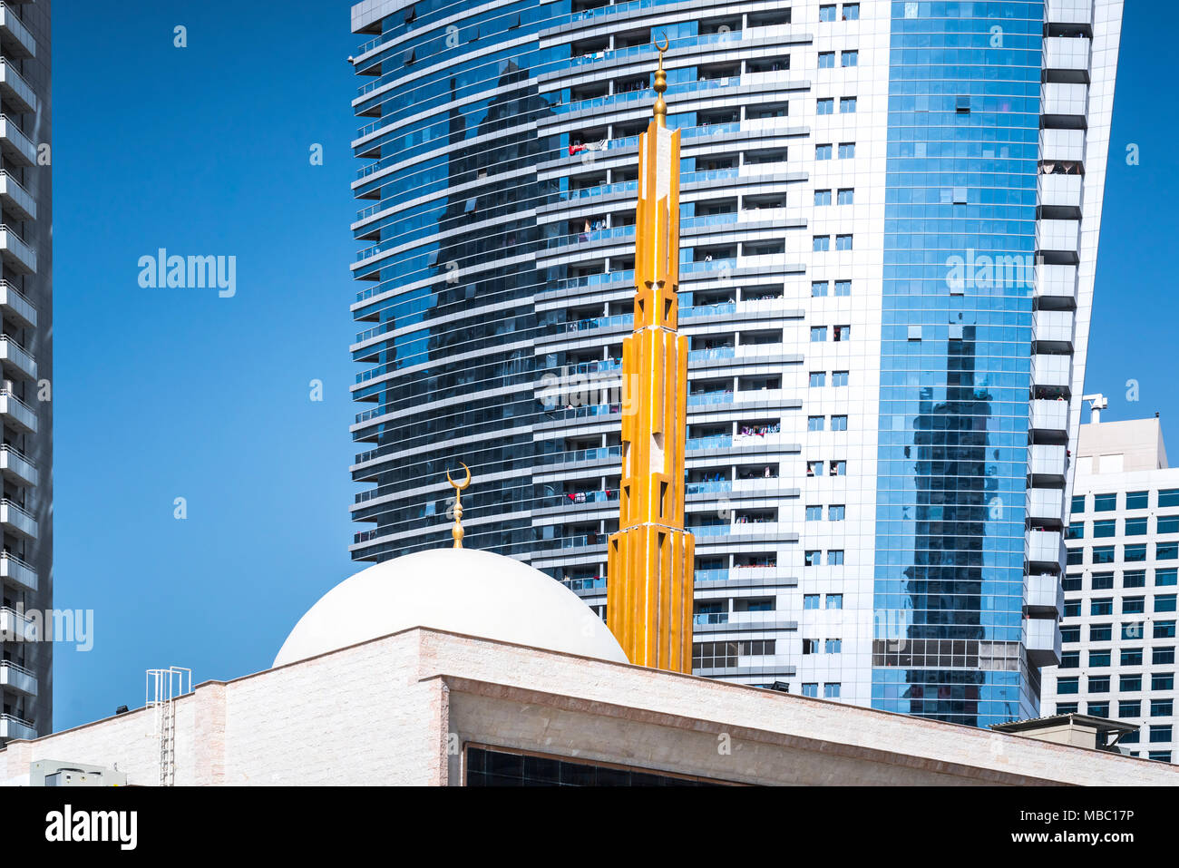 The Hamel bin Khadam Al Ghaith Mosque in Al Barsha, Dubai, UAE, Middle ...