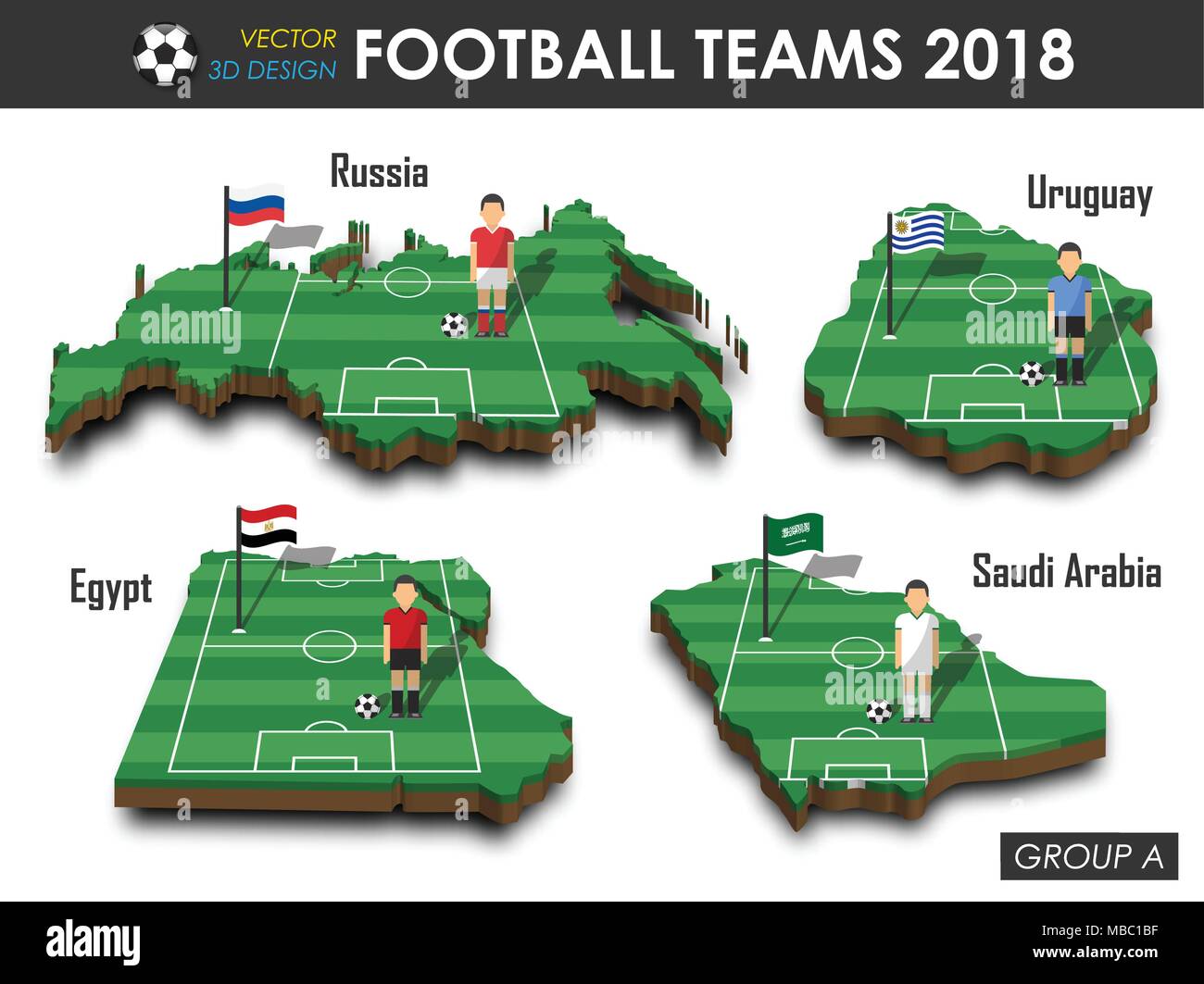 World cup russia map infographic hi-res stock photography and images ...