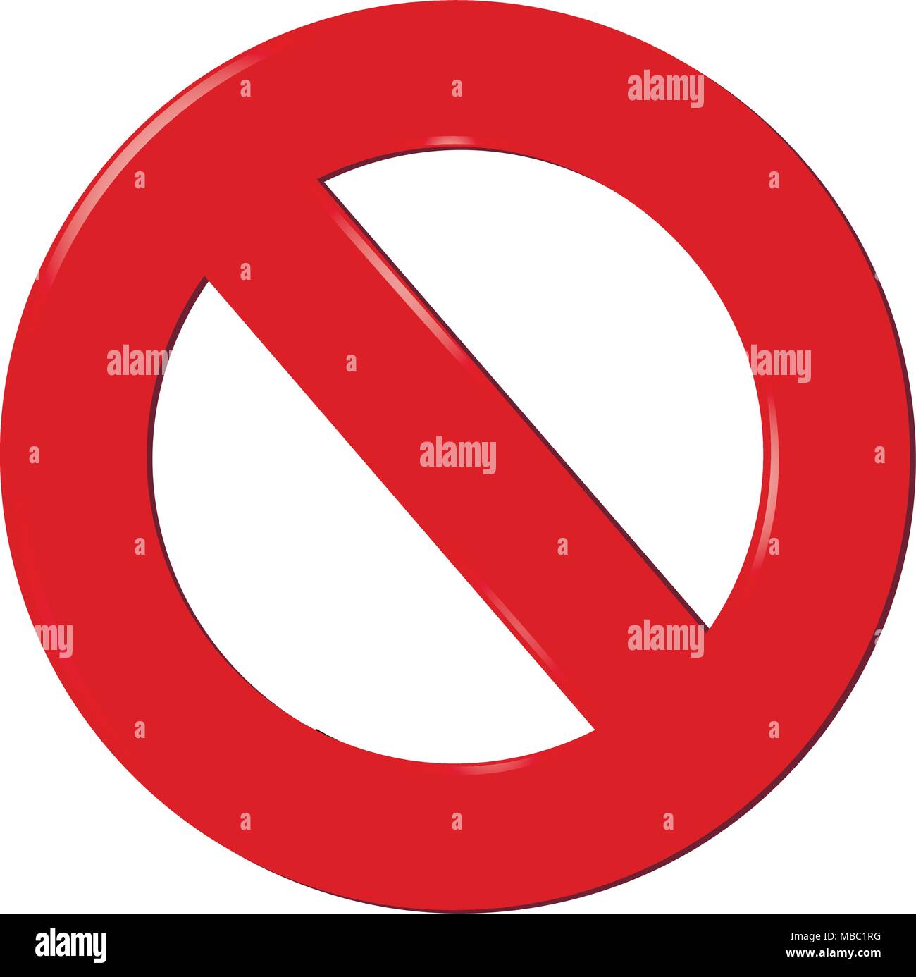 No Sign isolated on white background Stock Vector Image & Art - Alamy