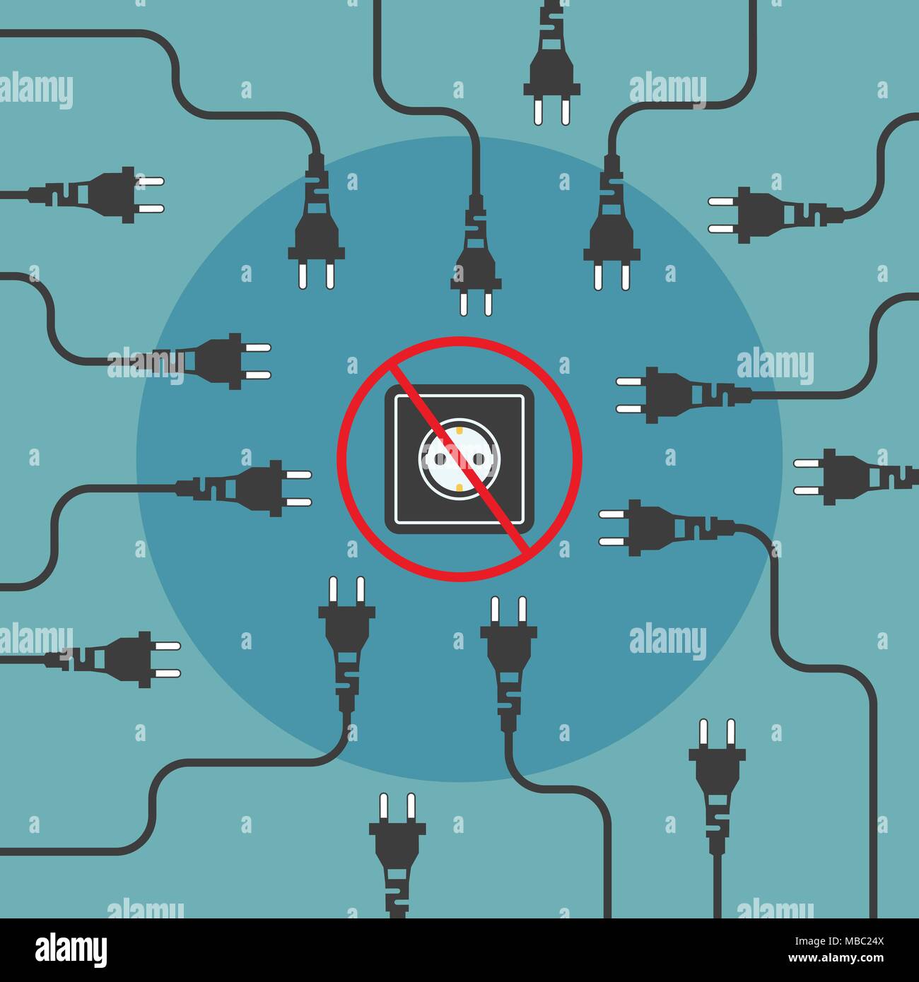 No electricity symbol Stock Vector Images - Alamy